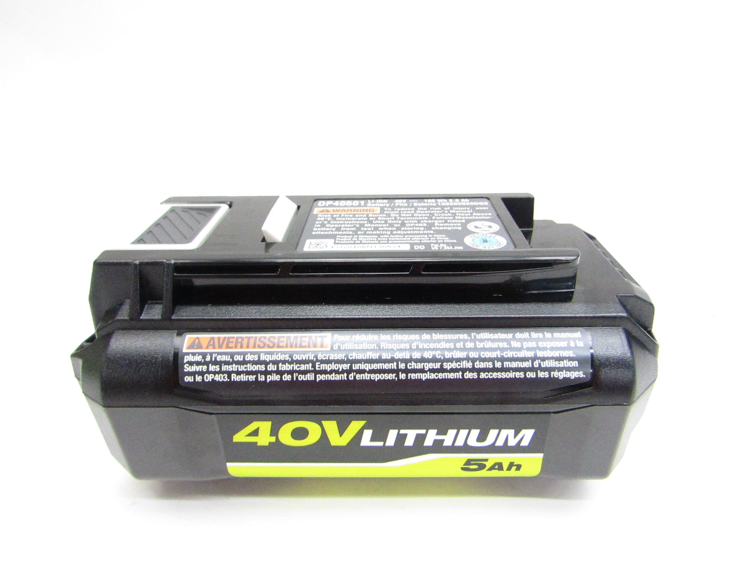 Ryobi OP40501 40 Volt Max 5.0Ah Lithium Ion Battery Pack + Charger