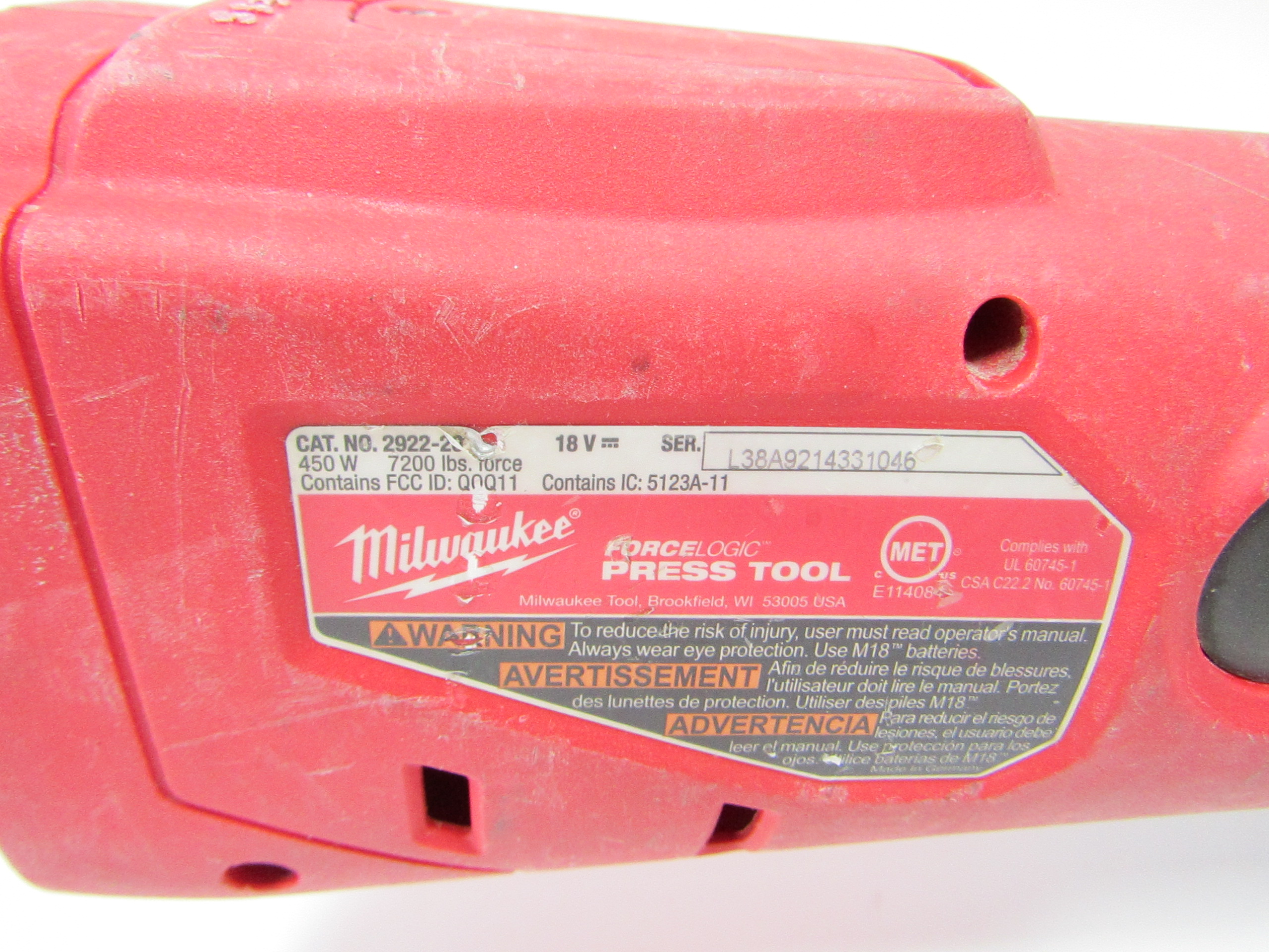 Milwaukee 2922-20 M18 Red Lithium Force Logic Brushless Press Tool Kit