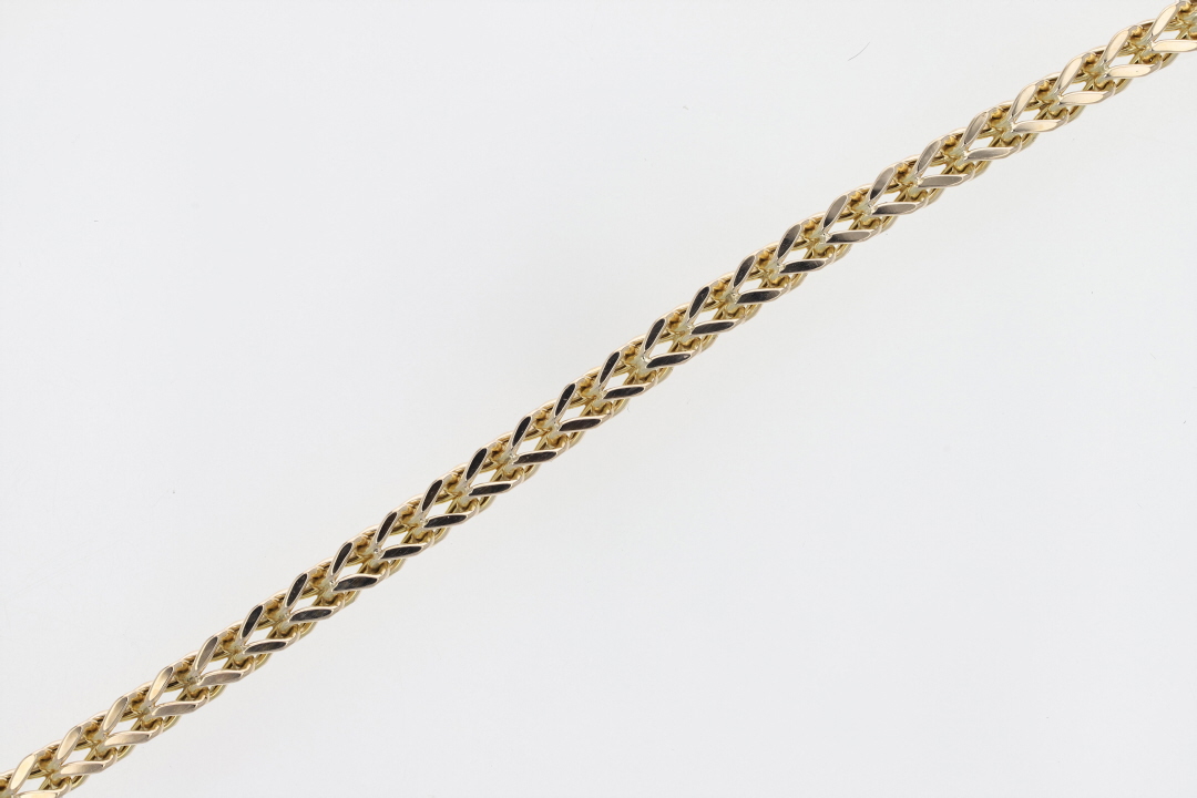 3.6mm Foxtail Link Chain 20" Necklace 10k Yellow Gold 8.08 Grams