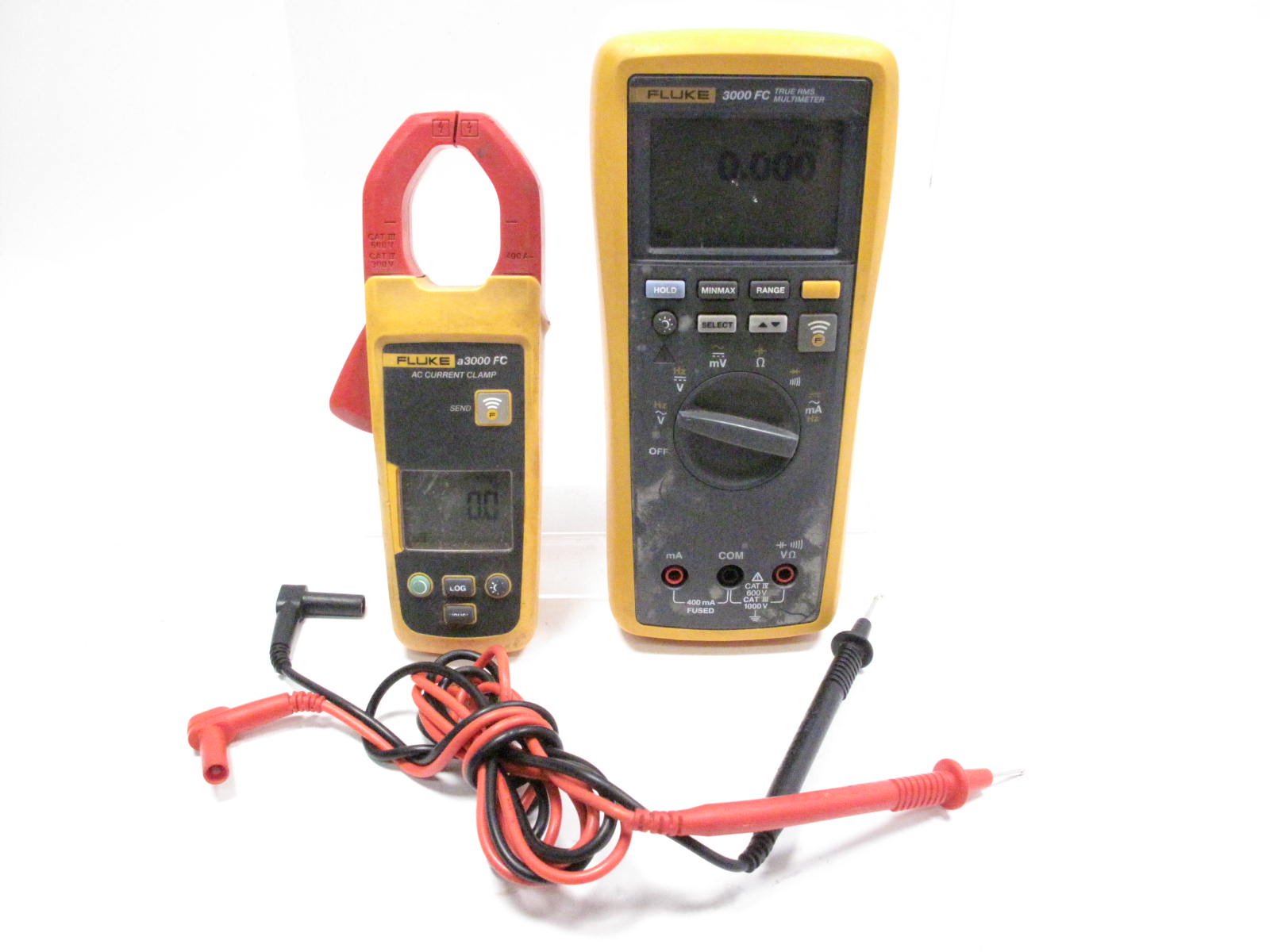 Fluke 3000 FC Wireless Digital Multimeter True RMS Fluke a3000 FC Clamp ...