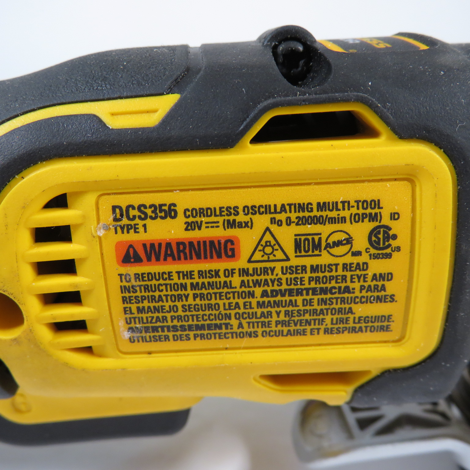 DEWALT DCS356 20-Volt MAX Brushless Lithium-Ion 3-Speed Oscillating ...