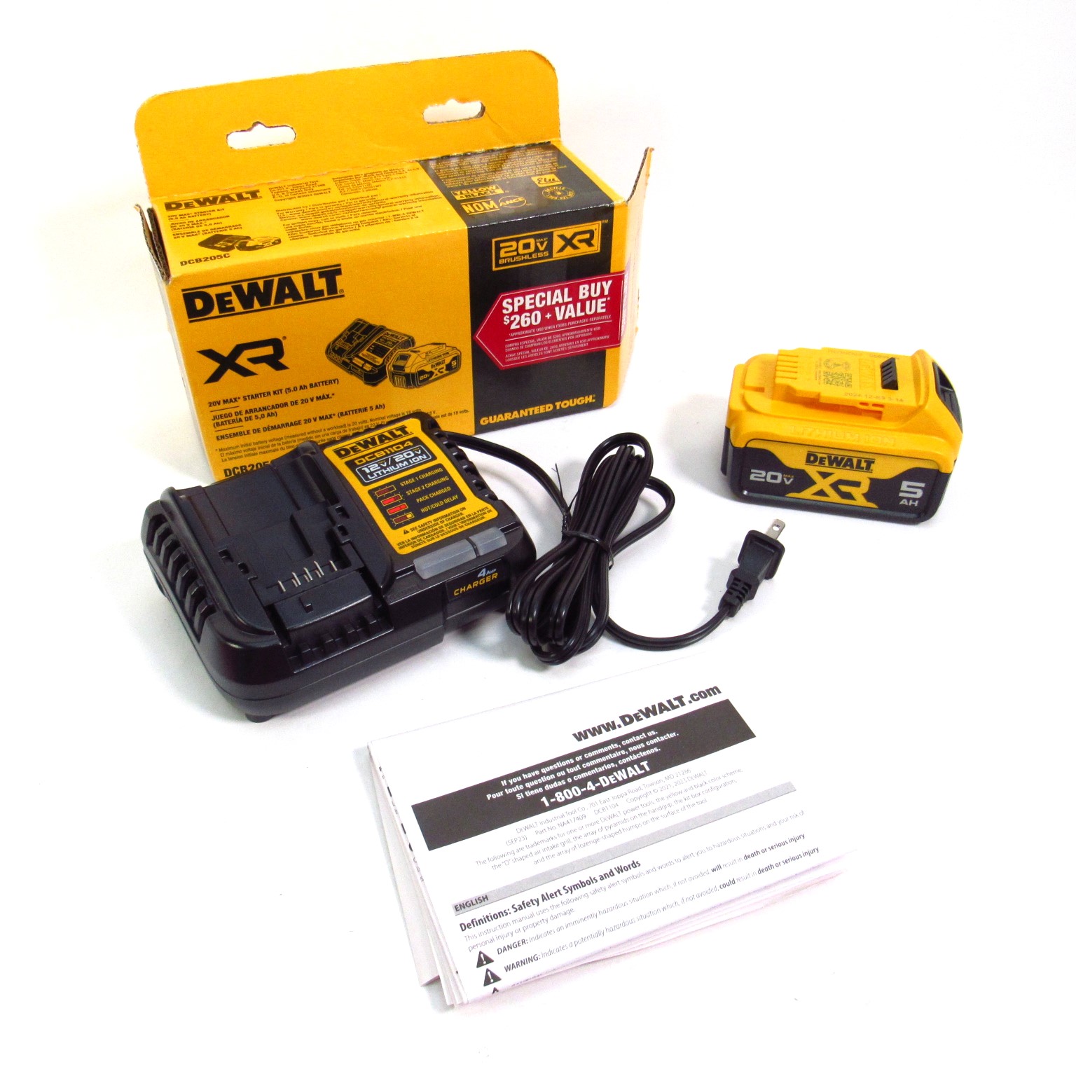 DeWalt DCB205C 20V Brushless Lithium-ion Battery & Charger Kit