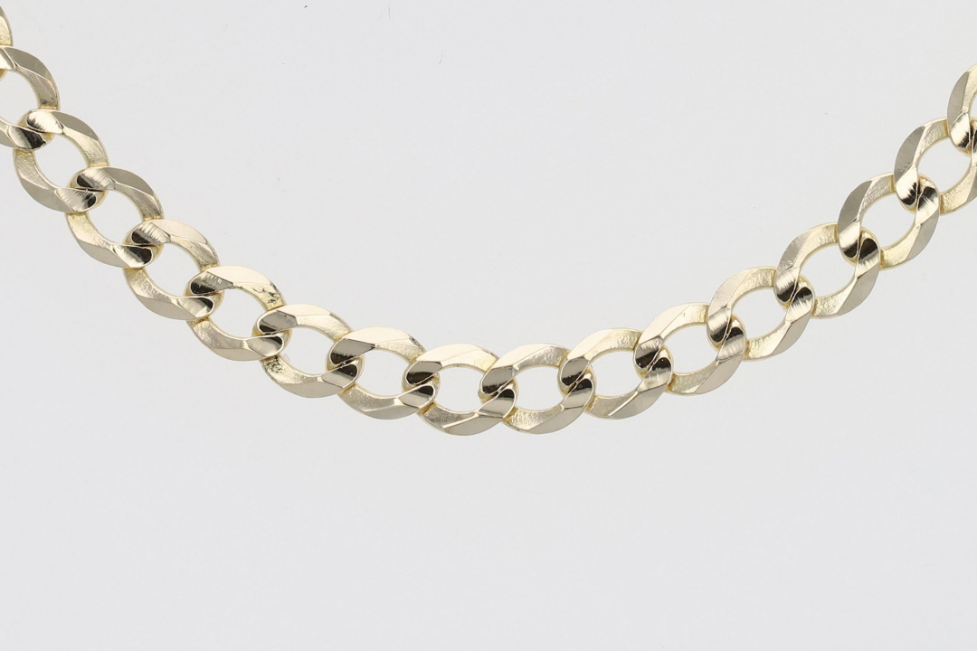 3.0mm Curb Link Chain 22.25" Necklace 10k Yellow Gold 4.97 Grams