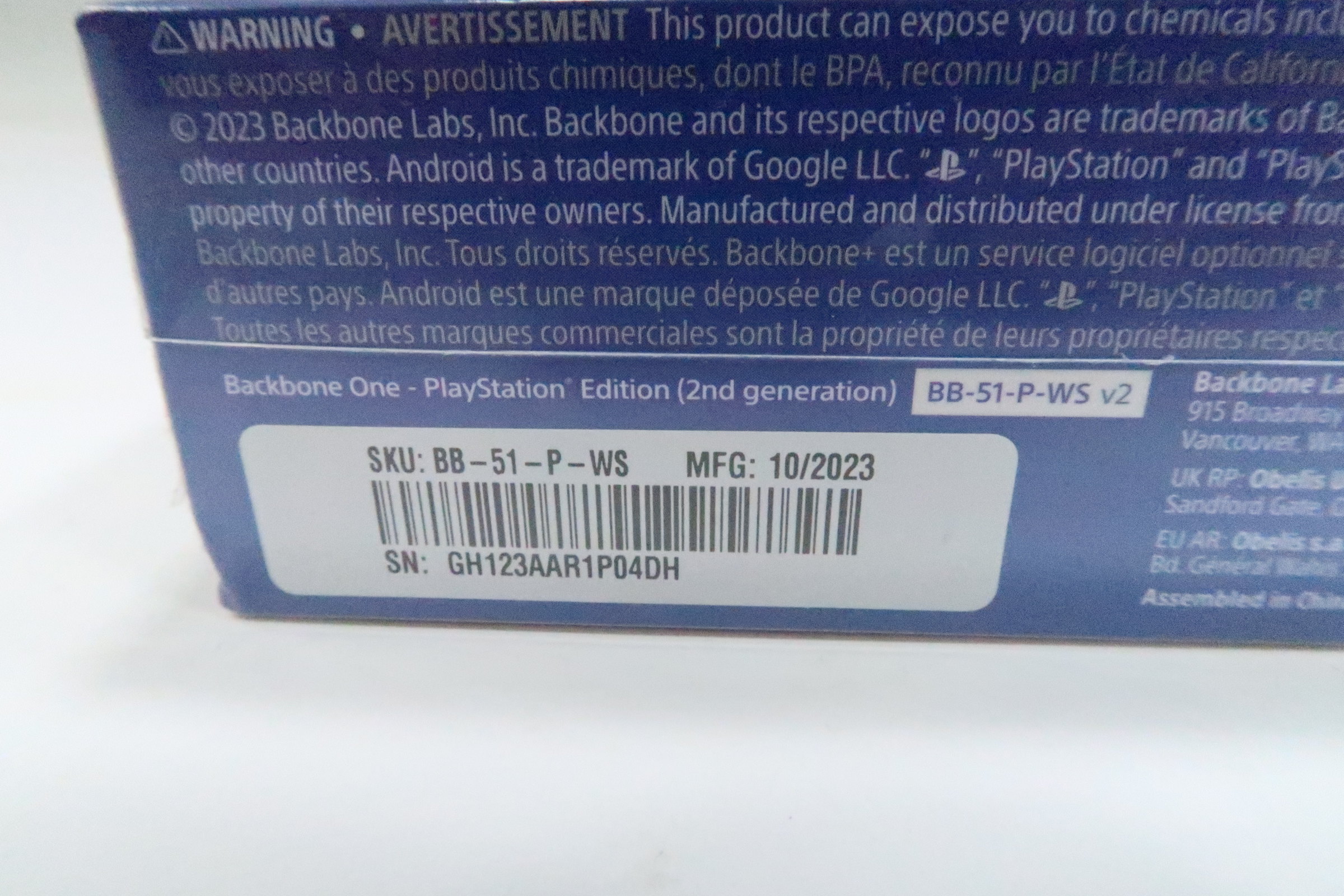 Sony BB51PWS PlayStation Backbone Mobile Video Game Controller - USB-C 9483