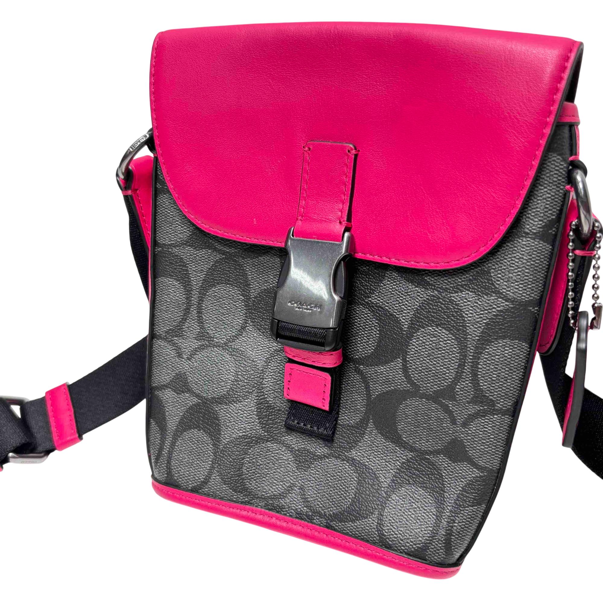 Coach C3134 Signature Canvas 8" x 6" Crossbody Bag/Wallet Set