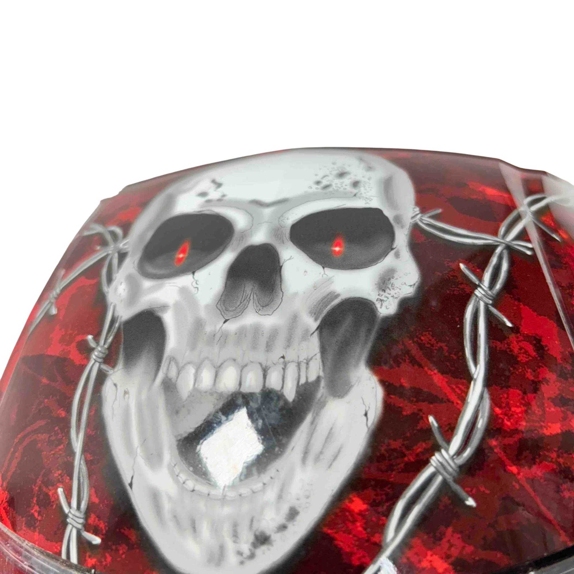Snap-On Tools Skull & Barbed Wire Red/Black Welding Helmet