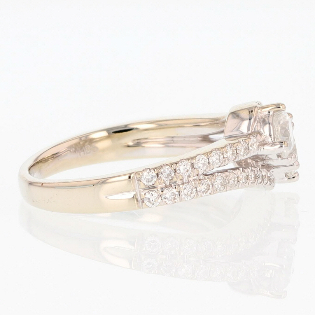 .89ctw Diamond Two-Stone Split-Shank Engagement Ring 14k White Gold Size 7