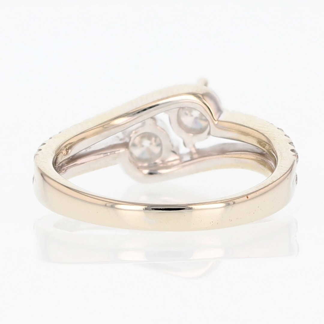 .89ctw Diamond Two-Stone Split-Shank Engagement Ring 14k White Gold Size 7