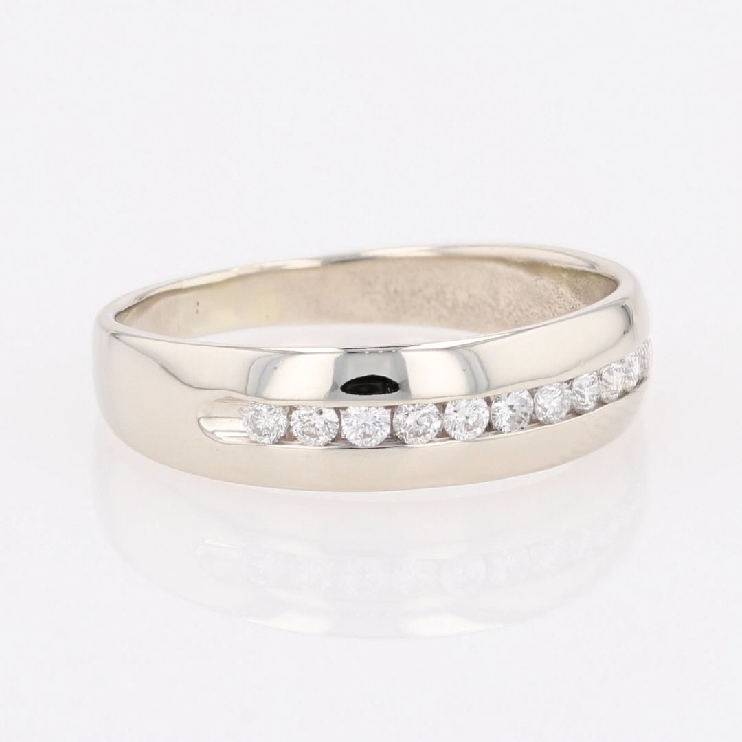 .36ctw Round Cut Diamond Channel-Set Wedding Band Ring 10k White Gold ...
