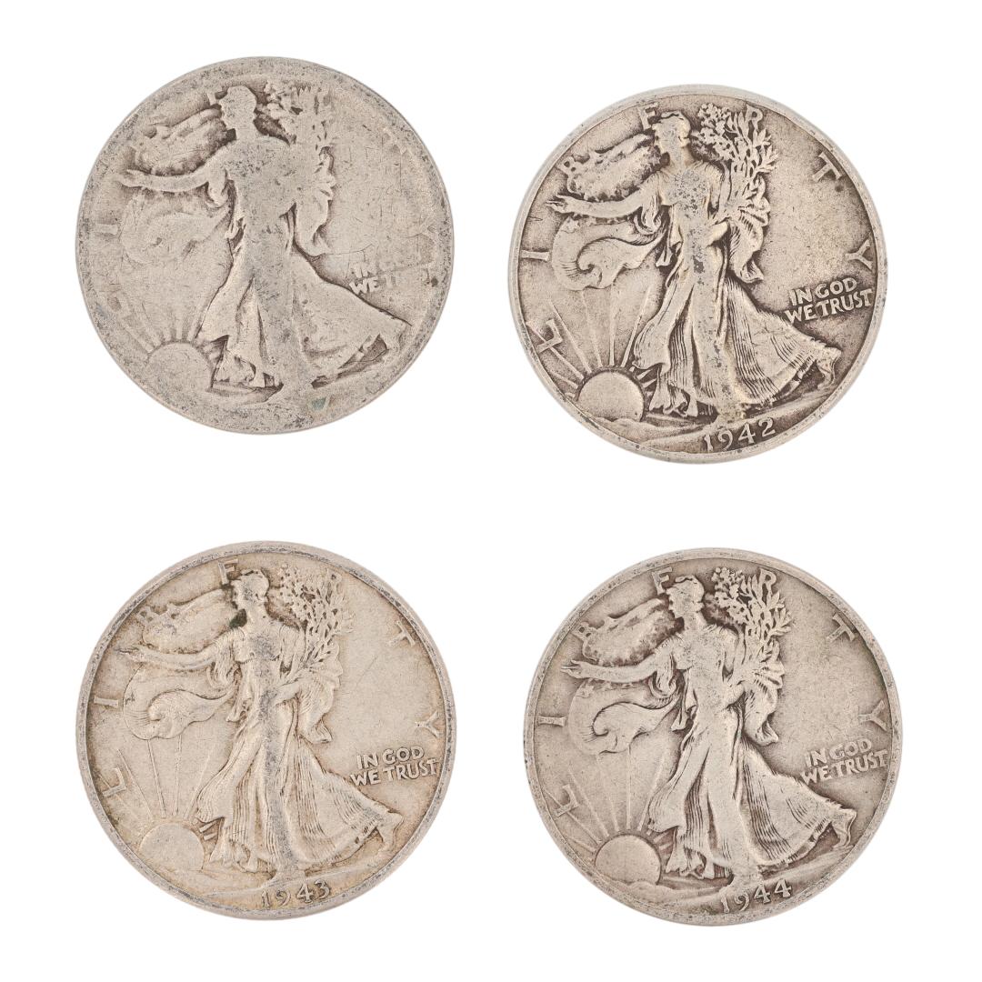 Multiple Years Walking Liberty, Franklin & Kennedy Silver Half Dollar ...