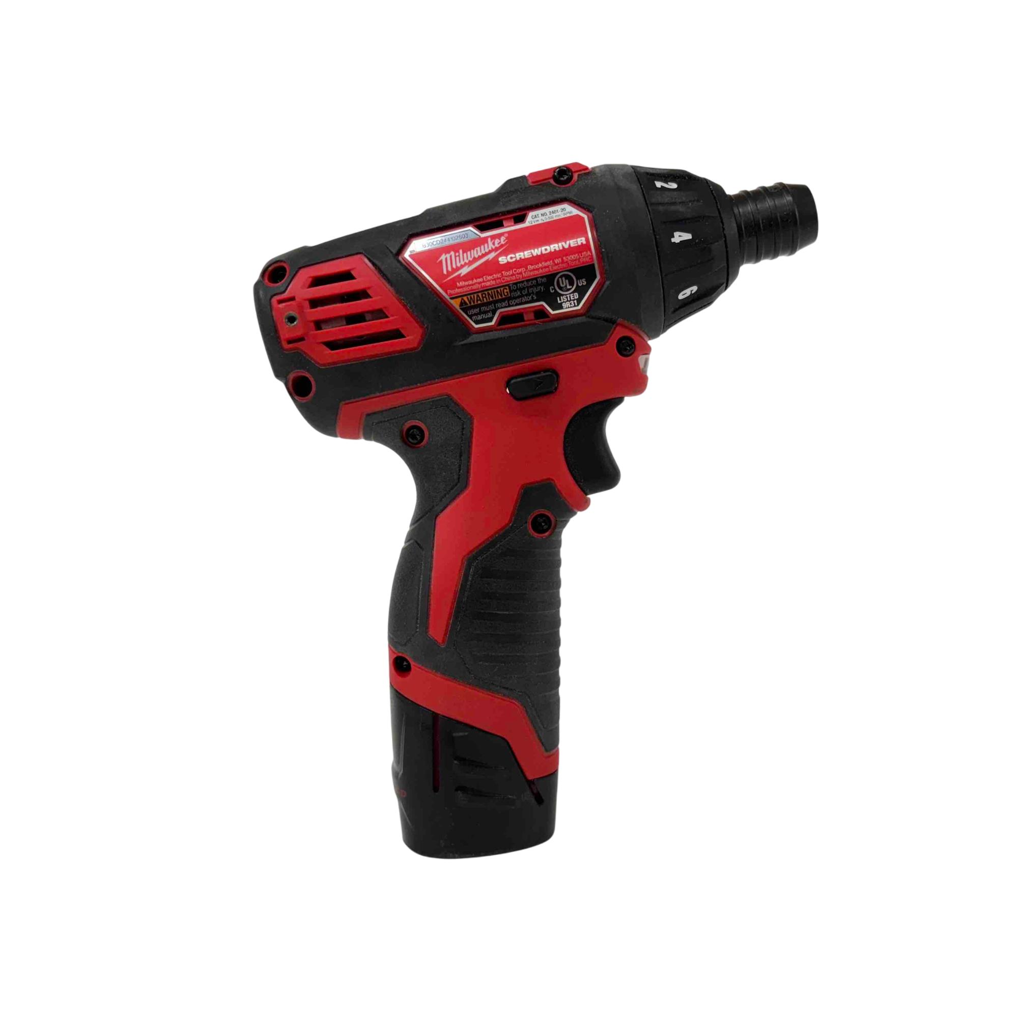 Milwaukee 2401-20 M12 12-Volt Lithium-Ion Cordless 1/4 in. Hex Screwdriver
