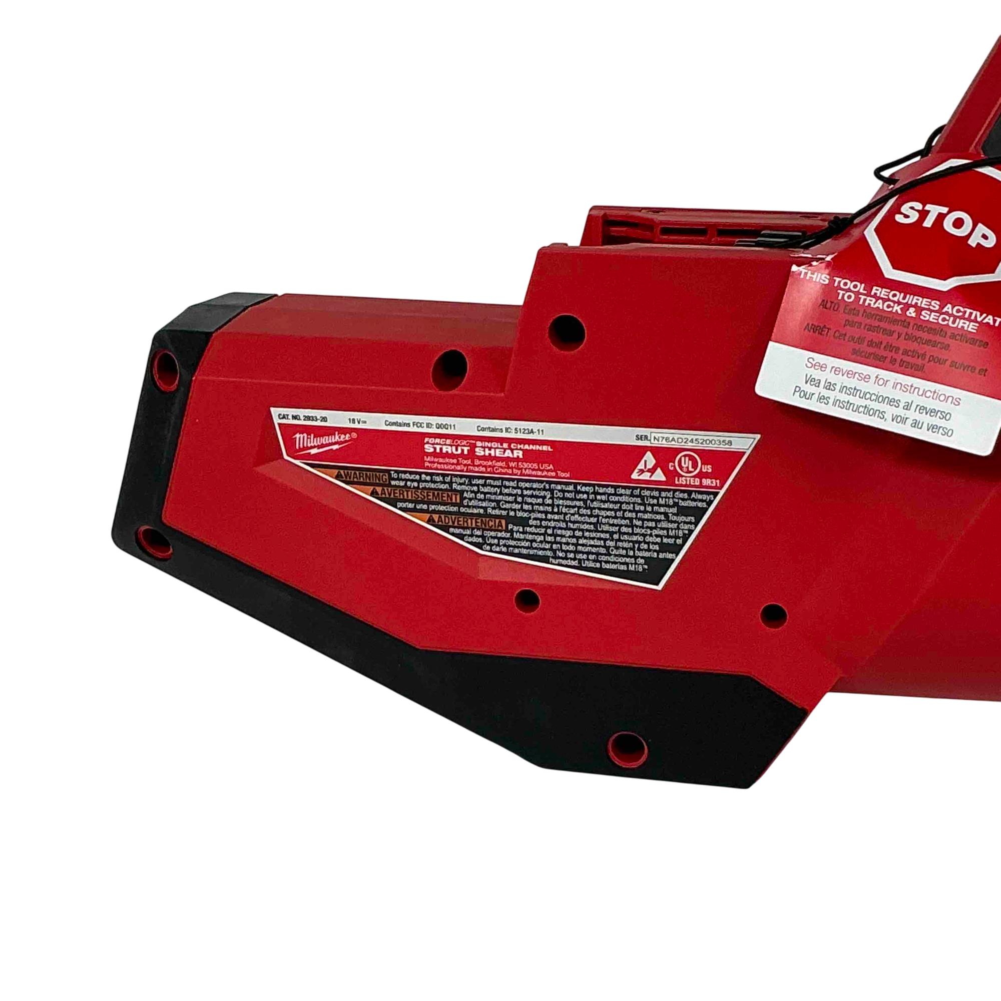 Milwaukee 2933-21 M18 Li-Ion Brushless FORCE LOGIC Single Channel Strut ...