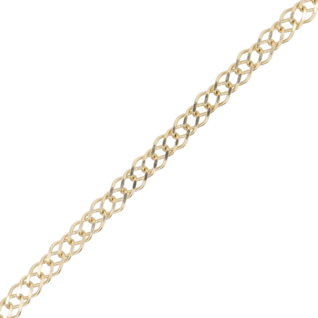 5.3mm Diamond Cut Double Link Chain 24" Necklace 14k Yellow Gold 21.32 ...