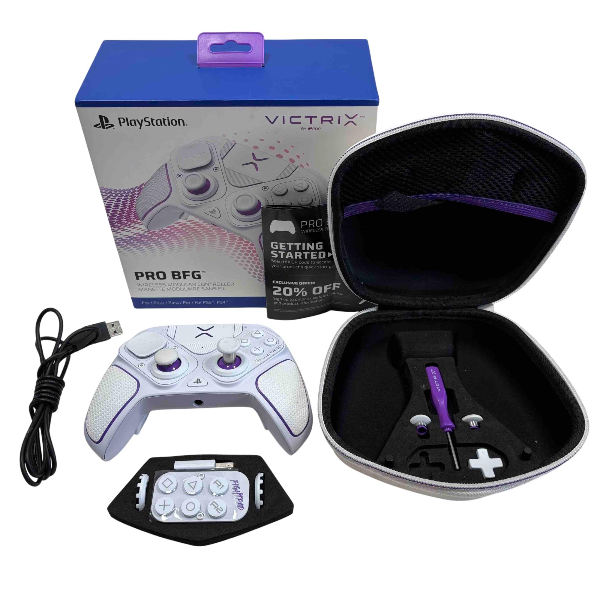 PDP Victrix Pro BFG White/Purple Wireless Modular Controller 052-002