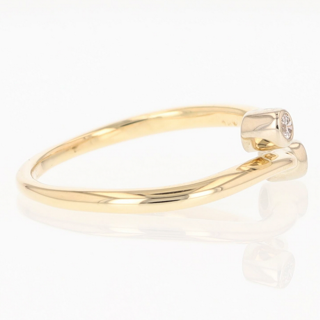 .08ctw Diamond Two-Stone Bezel-Set Bypass Wrap Ring 14k Multi-Tone Gold ...