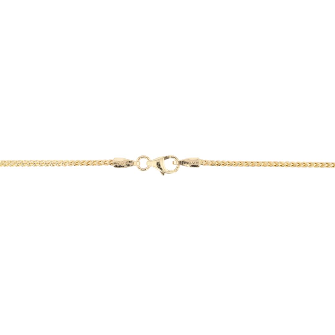 1.3mm Foxtail Link Chain 18" Necklace 14k Yellow Gold 4.30 Grams