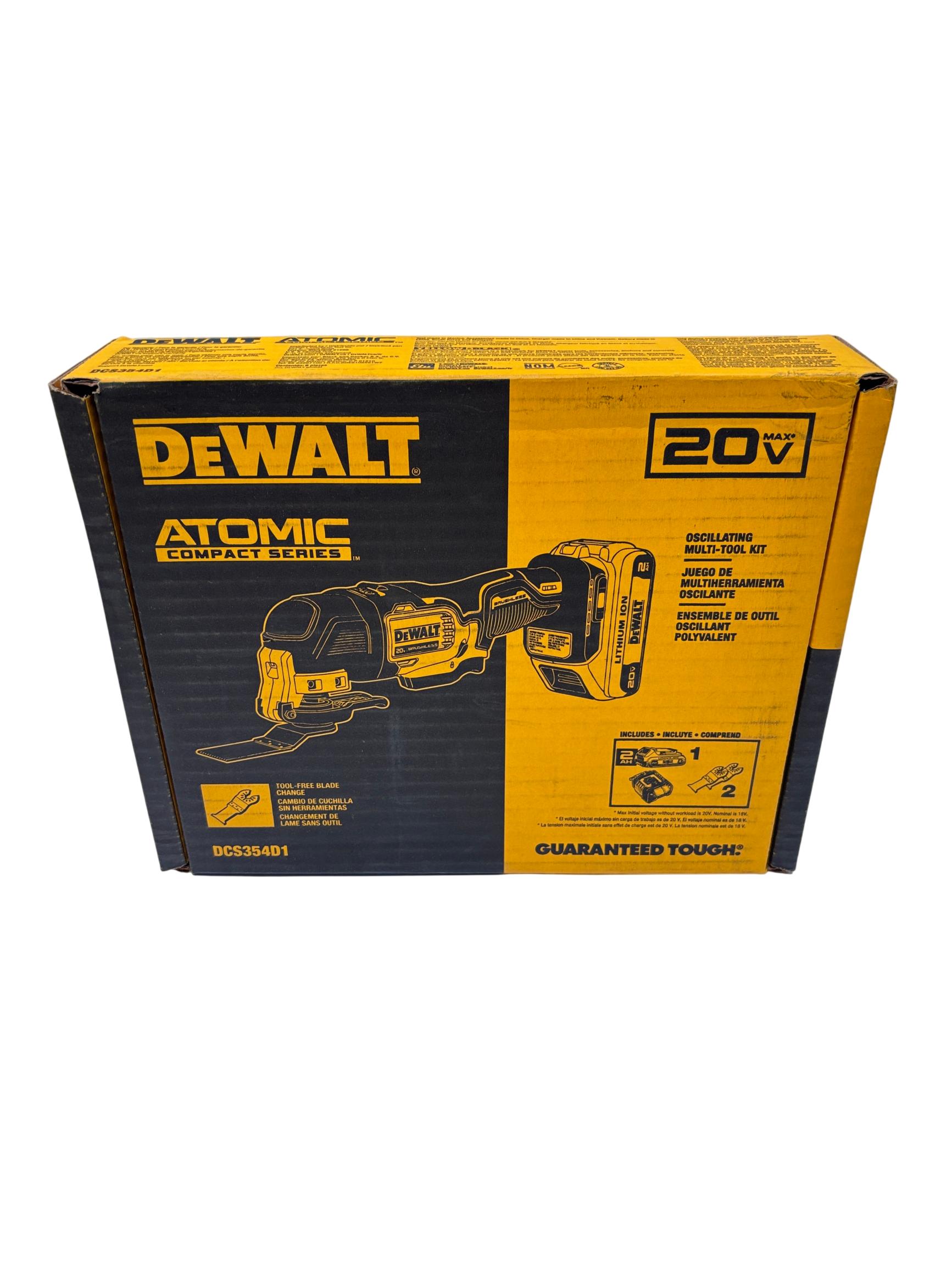 DEWALT DCS354D1 ATOMIC 20-Volt MAX Cordless Brushless Oscillating Multi ...