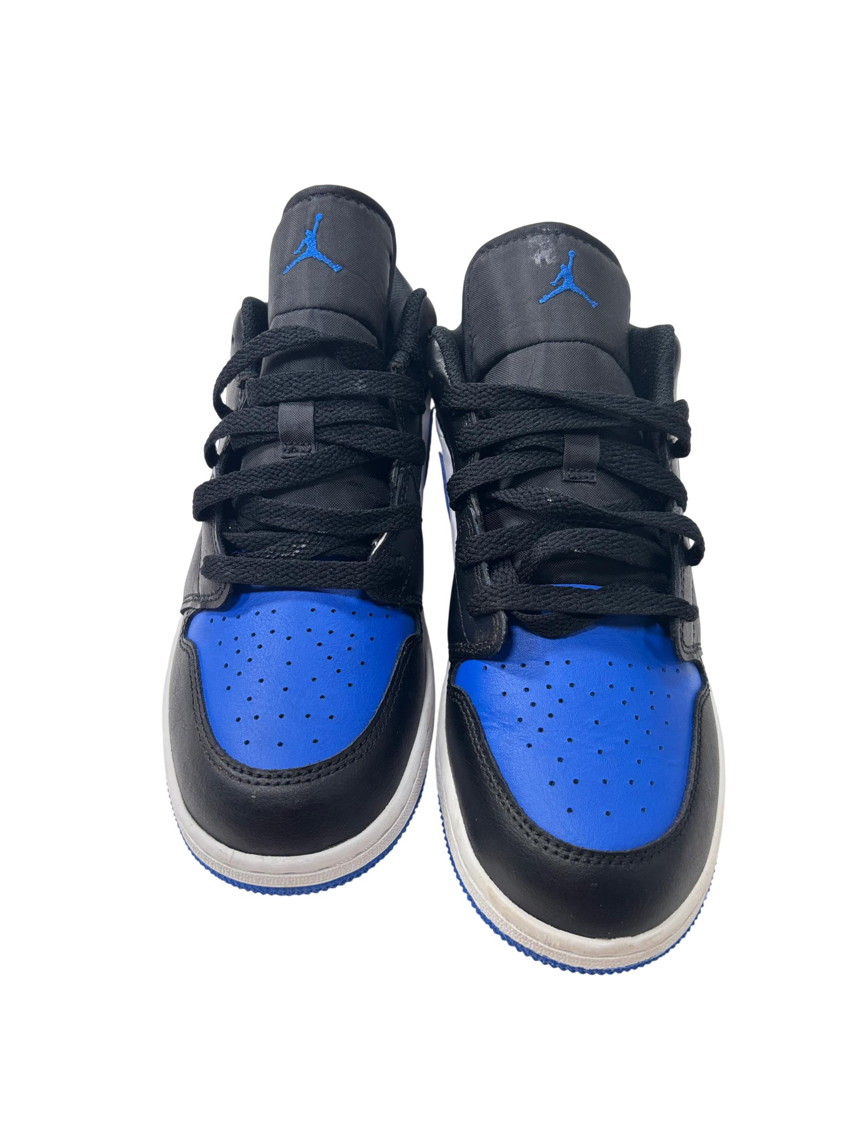 Nike Air Jordan 1 Low Alternate Royal Toe Size 7Y Sneakers - 553560-140