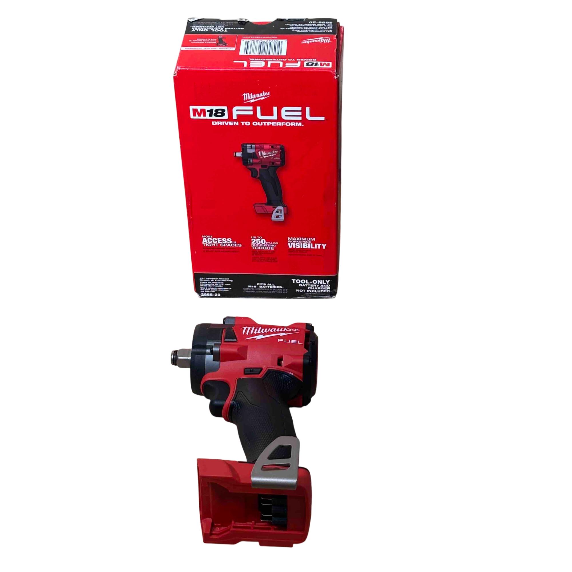 Milwaukee 2855-20 M18 FUEL GEN3 18V Li-Ion 1/2" Impact Wrench 1051 Tool ...