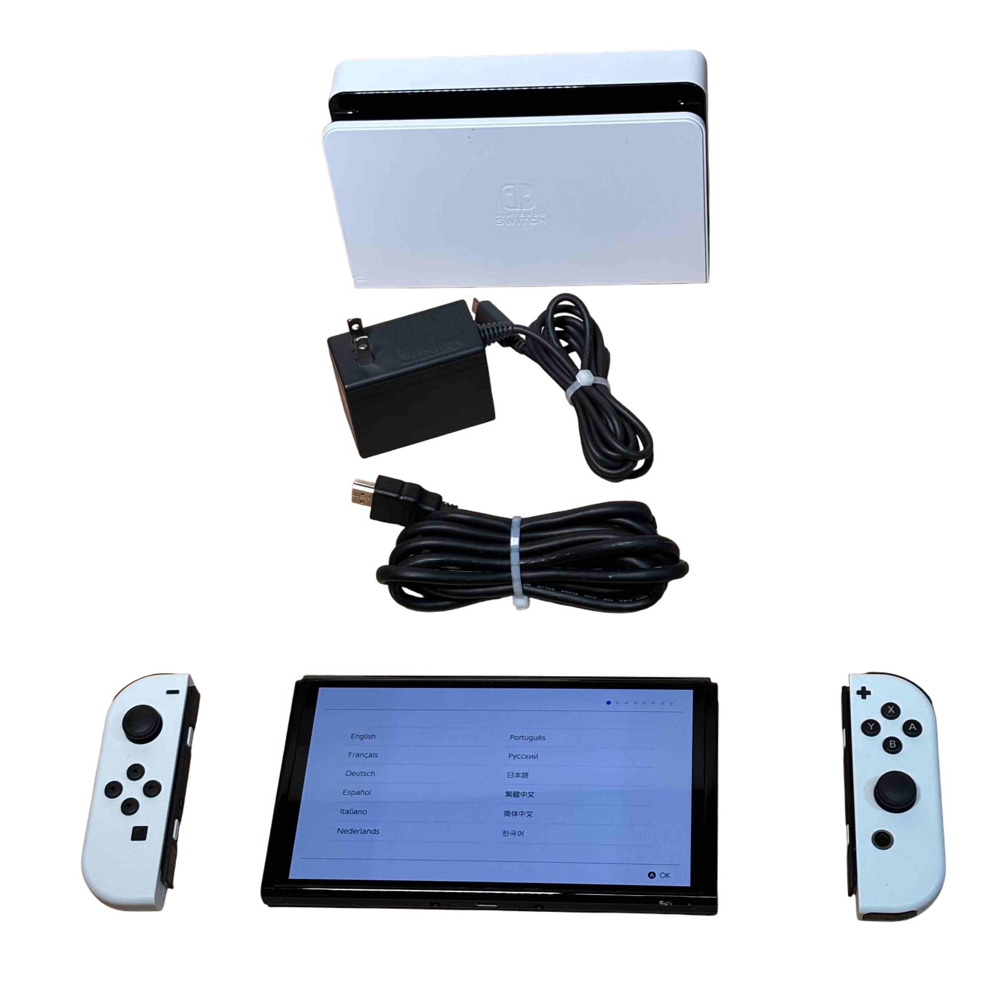 Nintendo Switch OLED HEG-001 Wht/Blk 7" 64GB Handheld Home Video Game ...