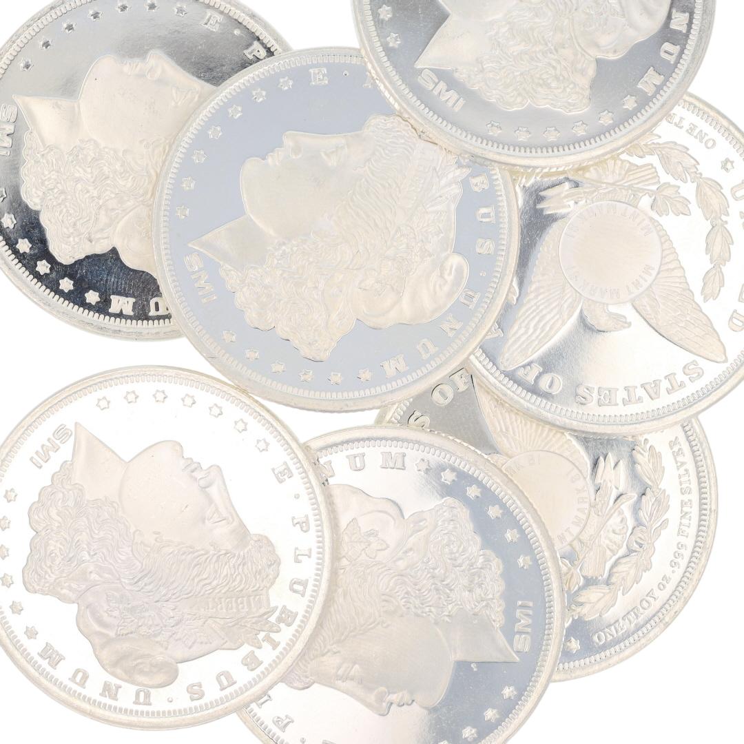 Sunshine Minting Morgan Dollar Design Mint Mark SI 1 oz .999 Silver Set ...