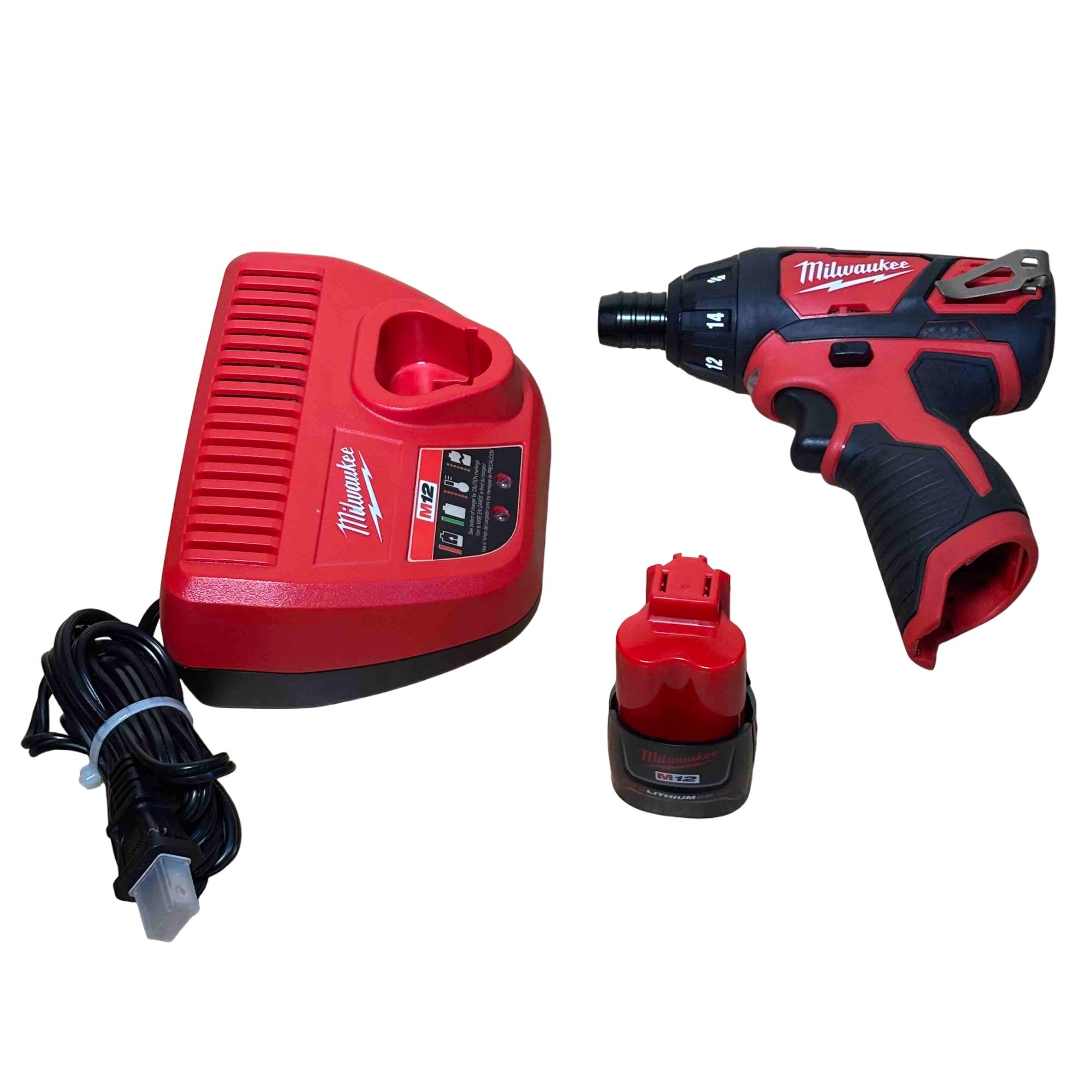 Milwaukee 2401-20 M12 12V Lithium-Ion Cordless 1/4" Hex Screwdriver 0471