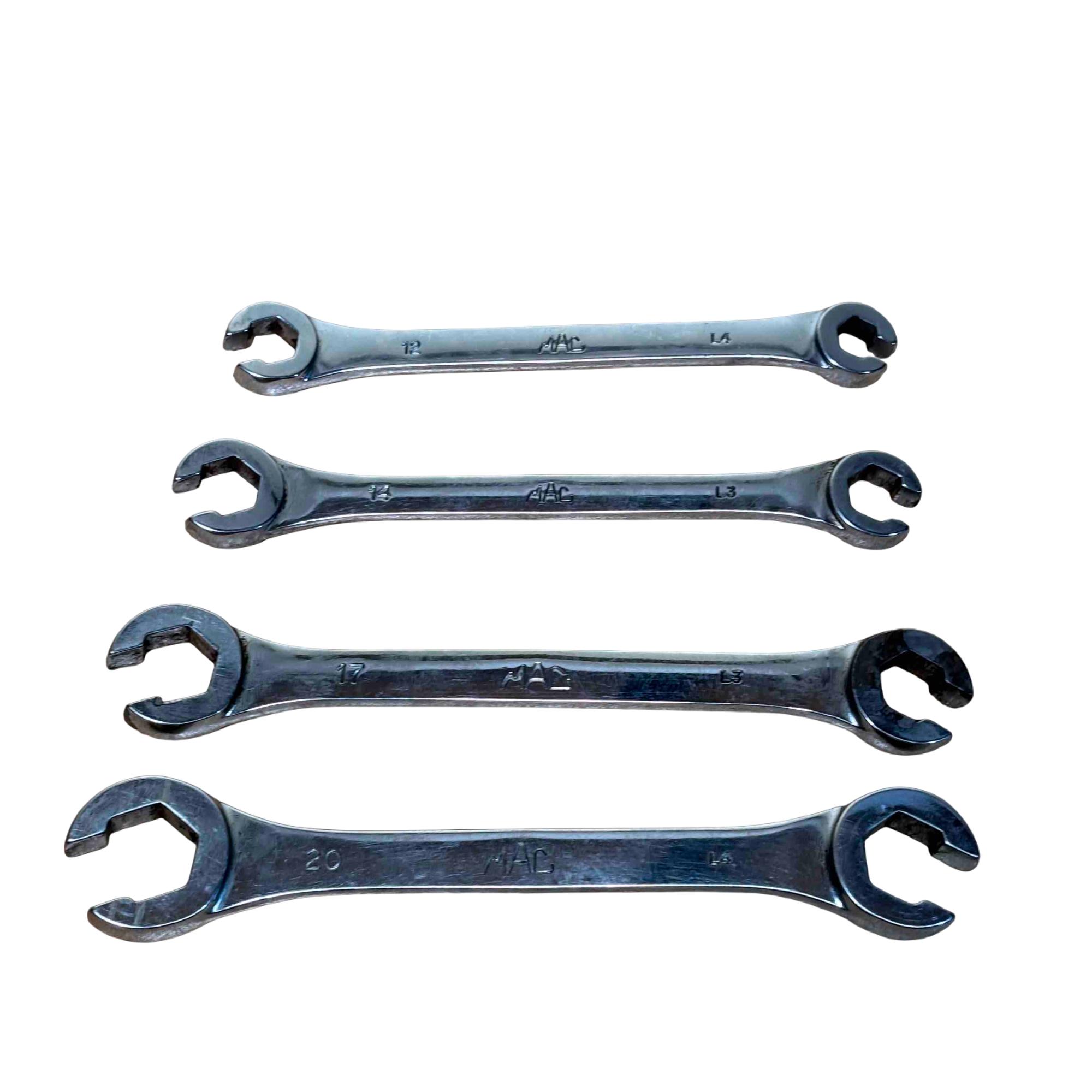 MAC Tools 4-Piece Metric Double-End Flare Nut Line Wrench Set