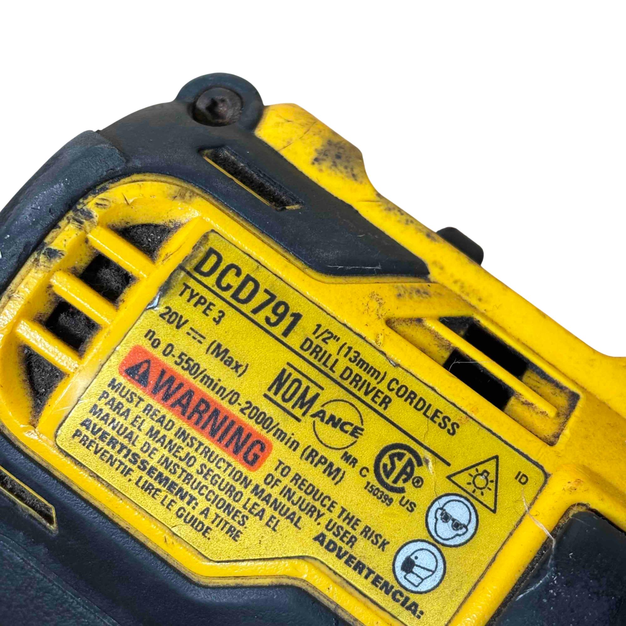 DeWalt DCD791 20V MAX XR Brushless Compact 1/2" Drill/Driver T3RT (Tool ...