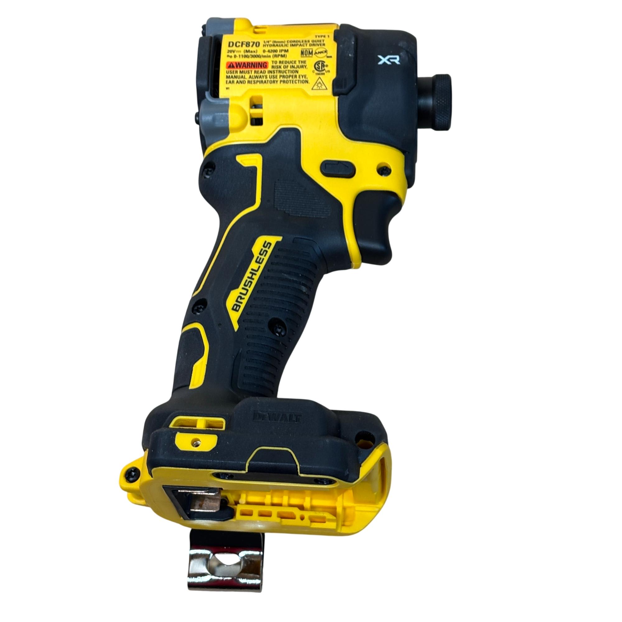 DeWalt DCF870 20V XR Brushless 1/4" Quiet Hydraulic Impact Driver IUNA ...