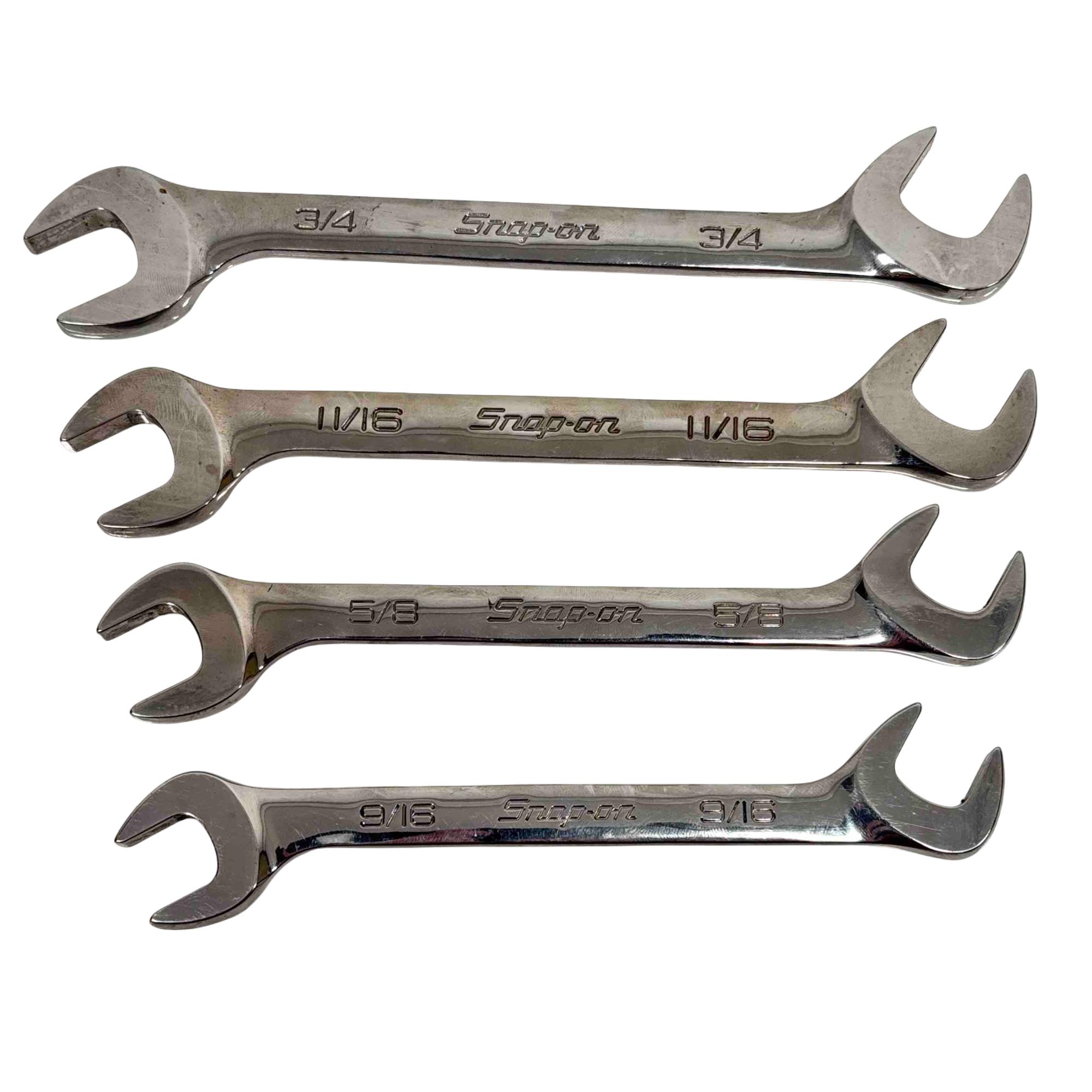 Snap-on 7pc SAE Four-Way Angle Head Open-End Wrench Set VS807B