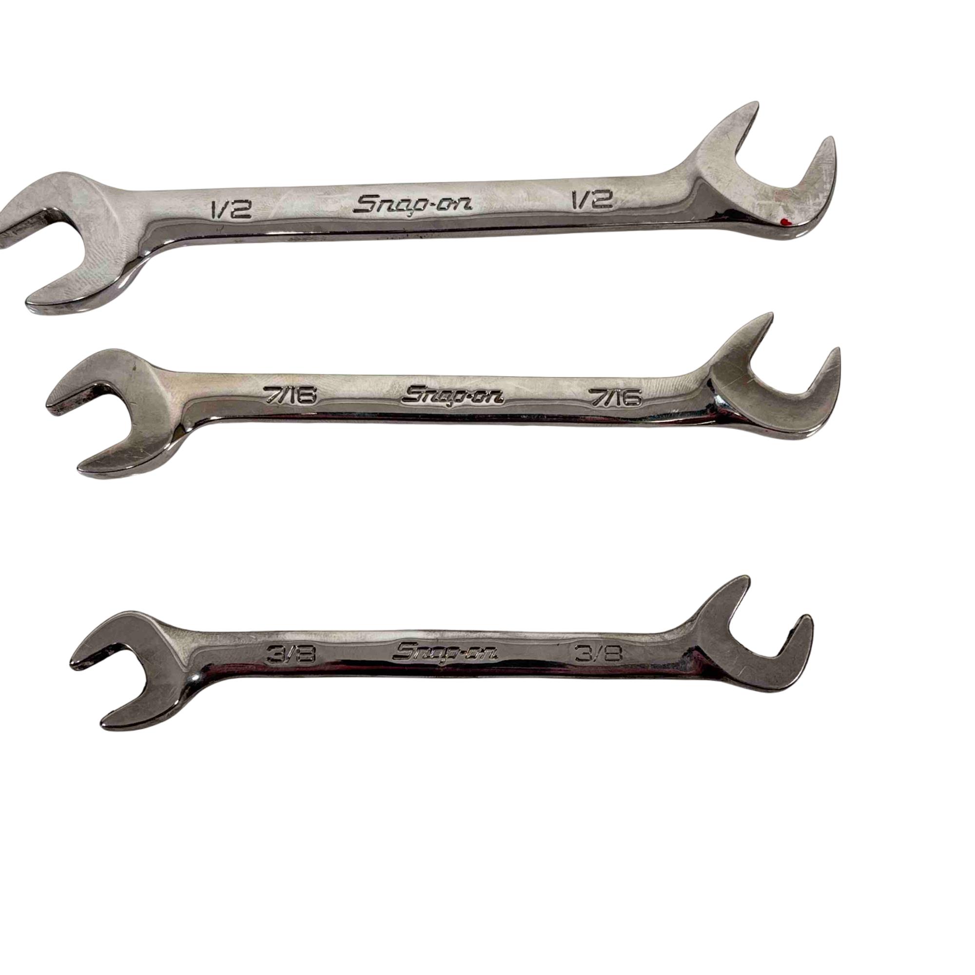 Snap-on 7pc SAE Four-Way Angle Head Open-End Wrench Set VS807B