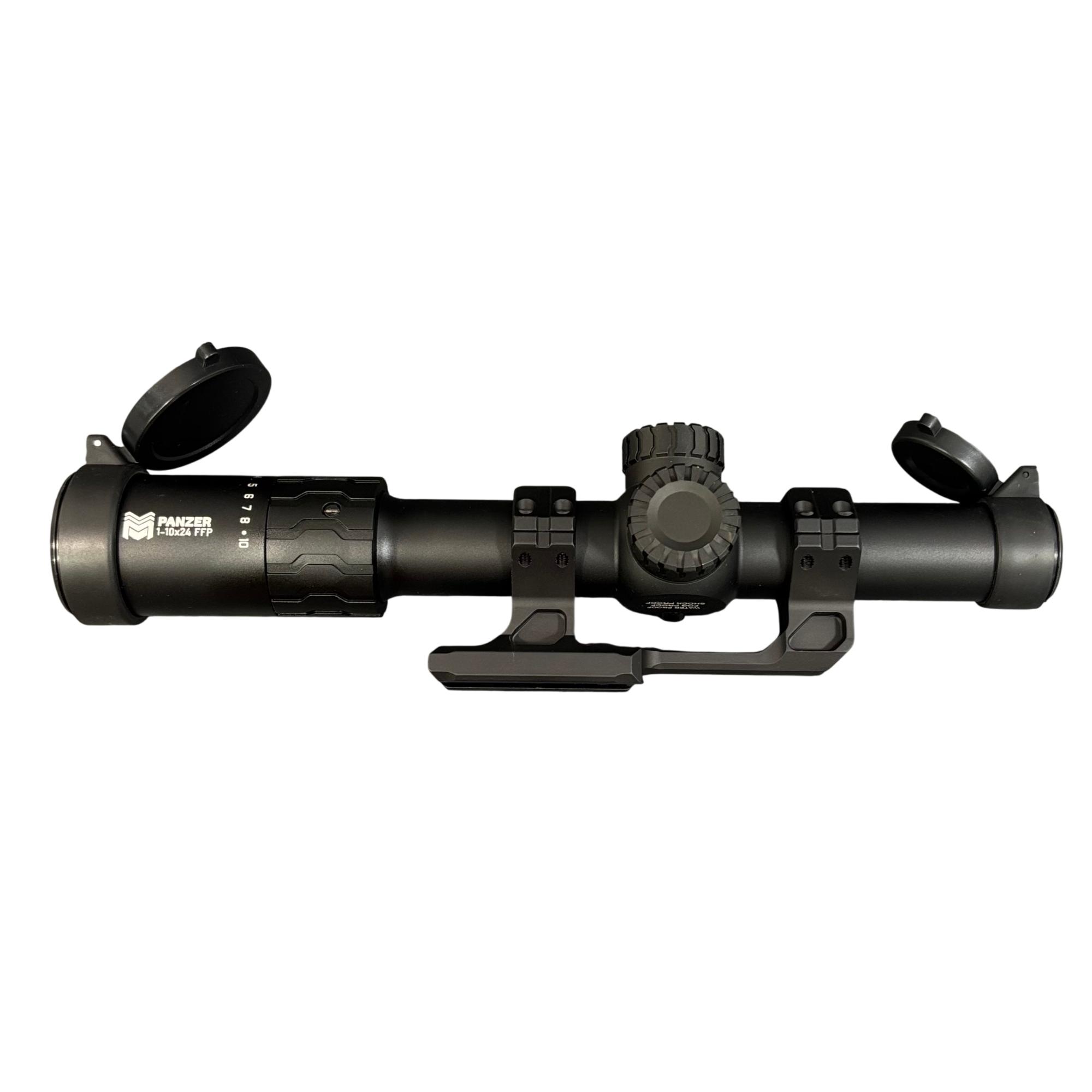 Monstrum Panzer 1-10x24mm Luminated Red Dot FFP Rifle Scope - FFZ110BMM5