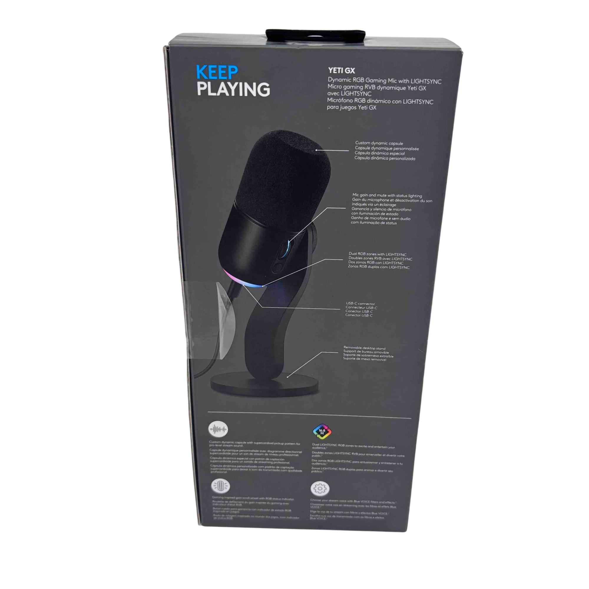 Logitech Yeti GX Dynamic RGB USB Gaming Microphone