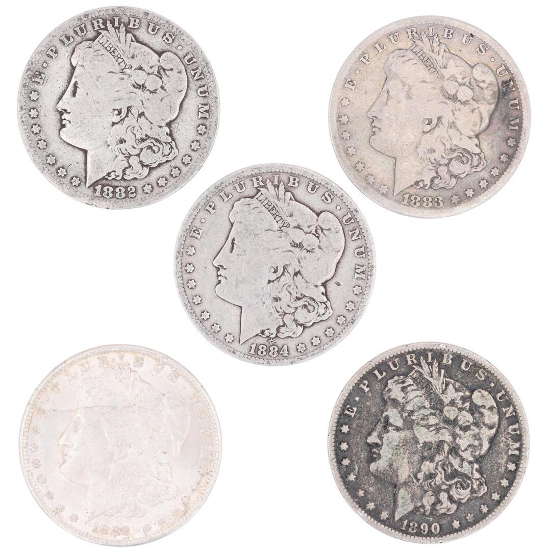 1882-1901 Morgan Silver Dollar 90% Fine Silver Coins Set of 20 in Tube