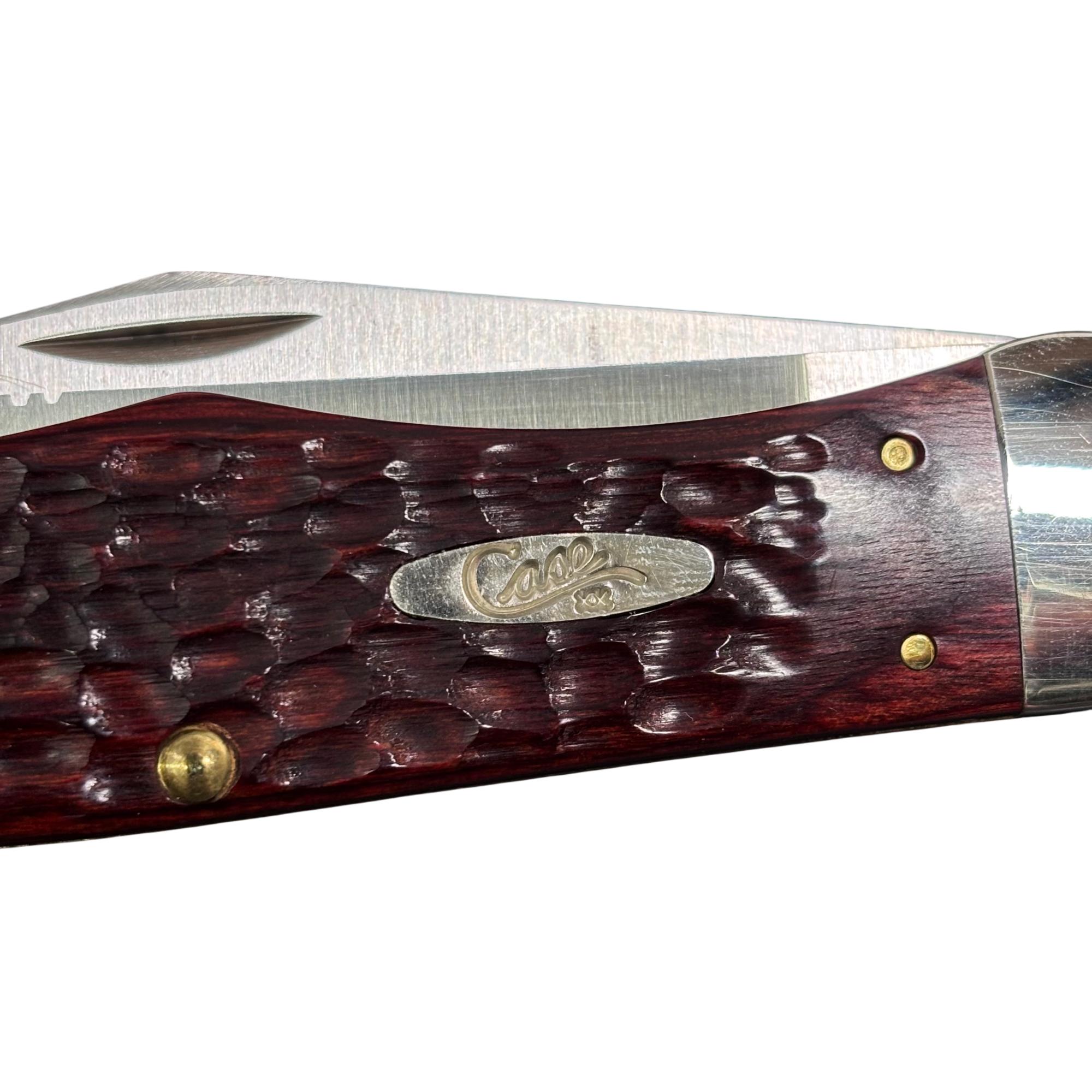 Vintage Case XX 6265 SS 4-Dot Lightning S Jigged Bone Folding Hunter Knife
