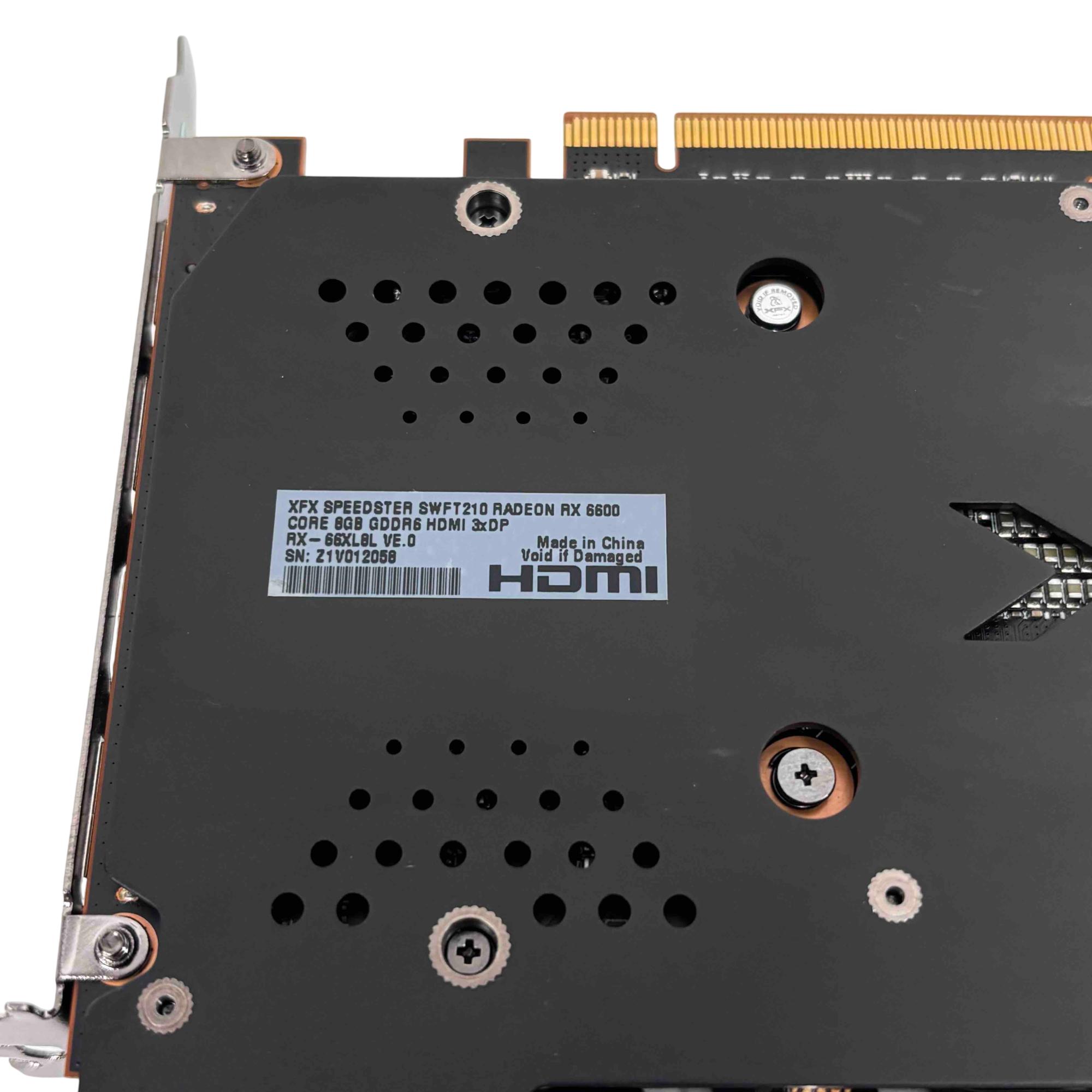 XFX Speedster SWFT 210 Radeon RX 6600 8GB GDDR6 Graphics Card