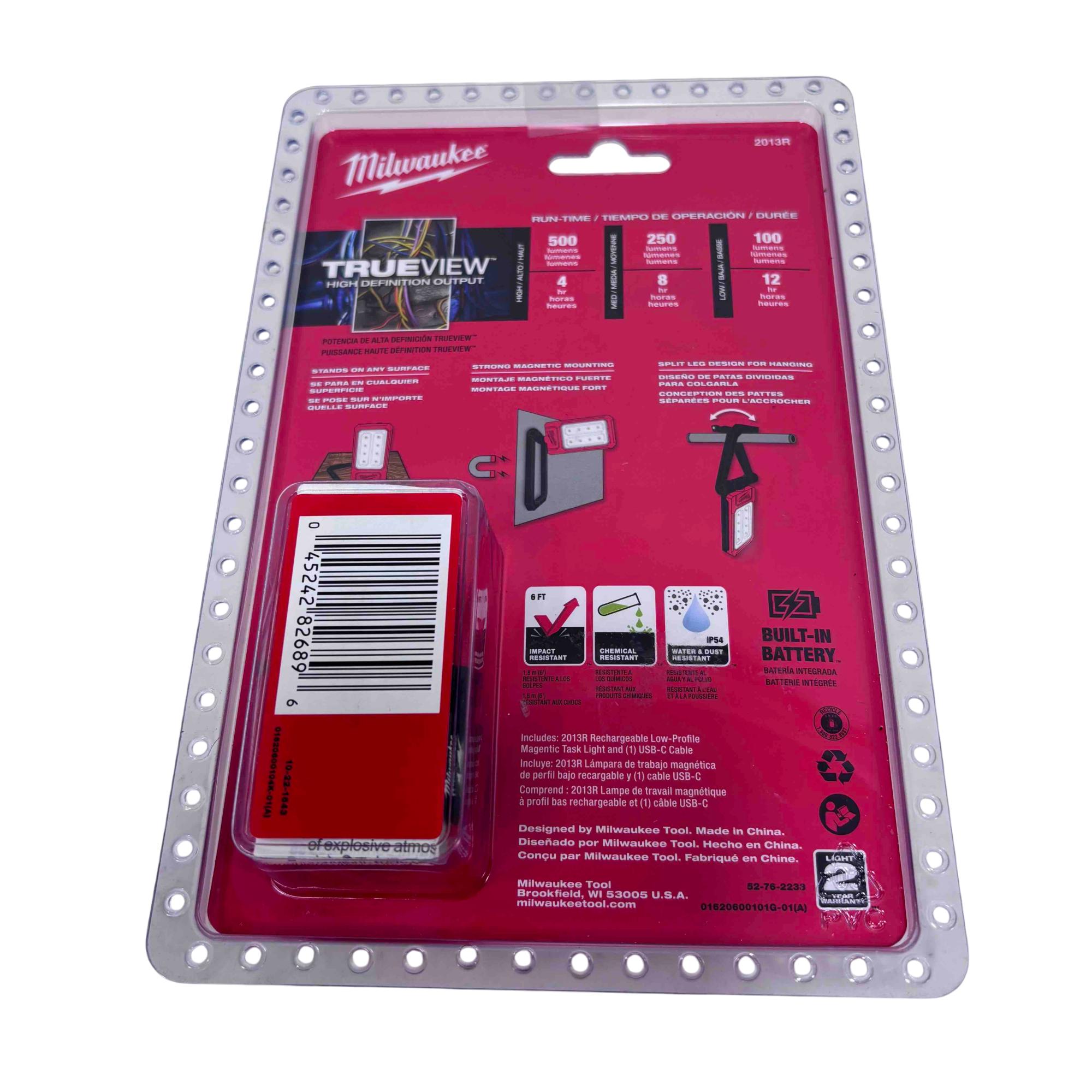 Milwaukee 2013R 500 Lumen Low-Profile Magnetic Rechargeable Task Light