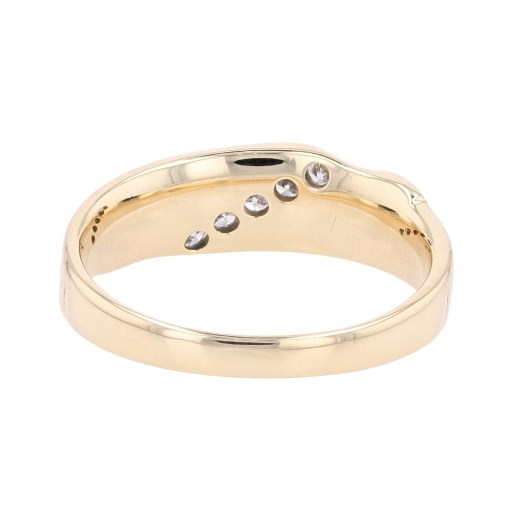 .26ctw Diamond Diagonal Channel-Set Wedding Band Ring 10k Yellow Gold ...