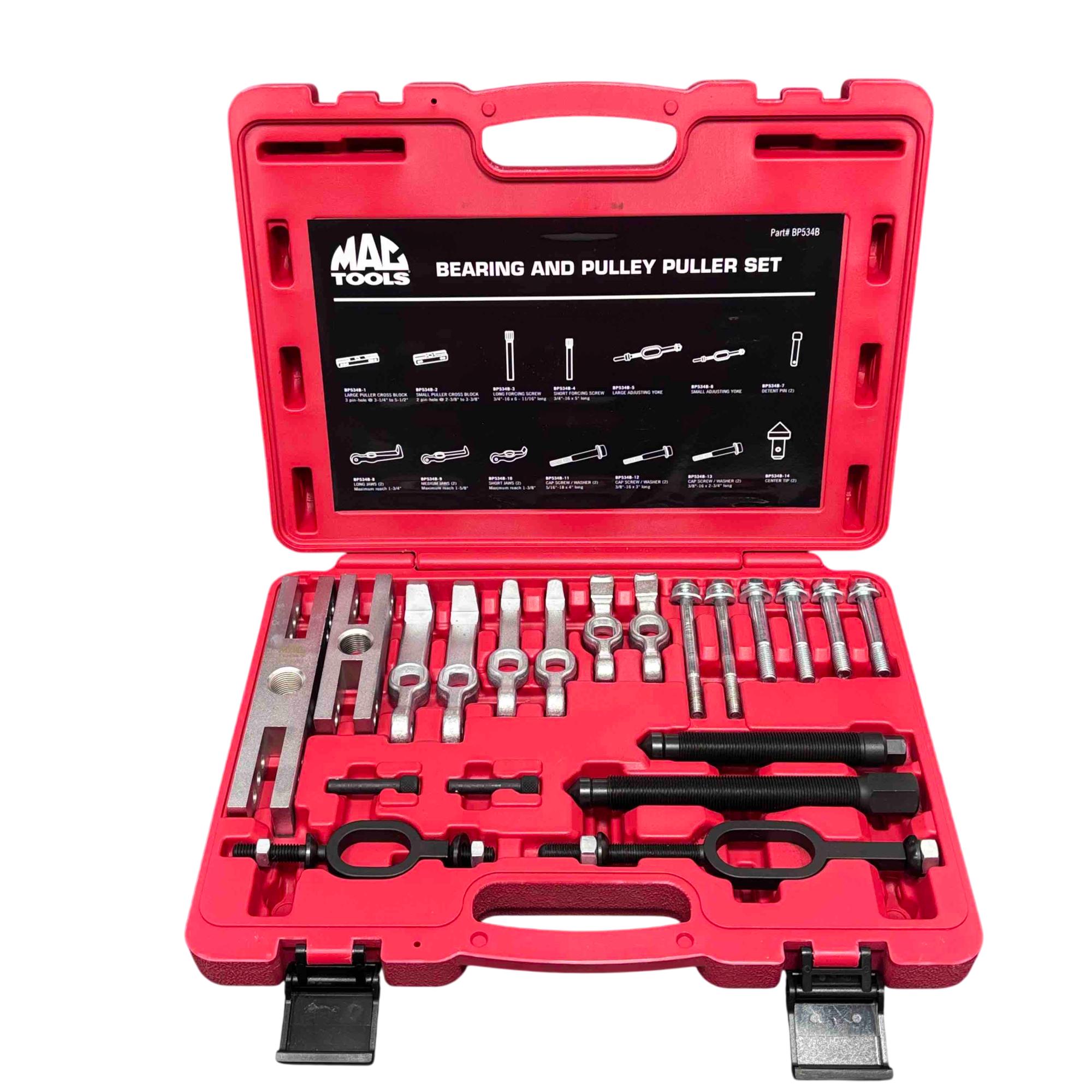 Mac Tools BP534B 22-Piece Bearing and Pulley Puller Set