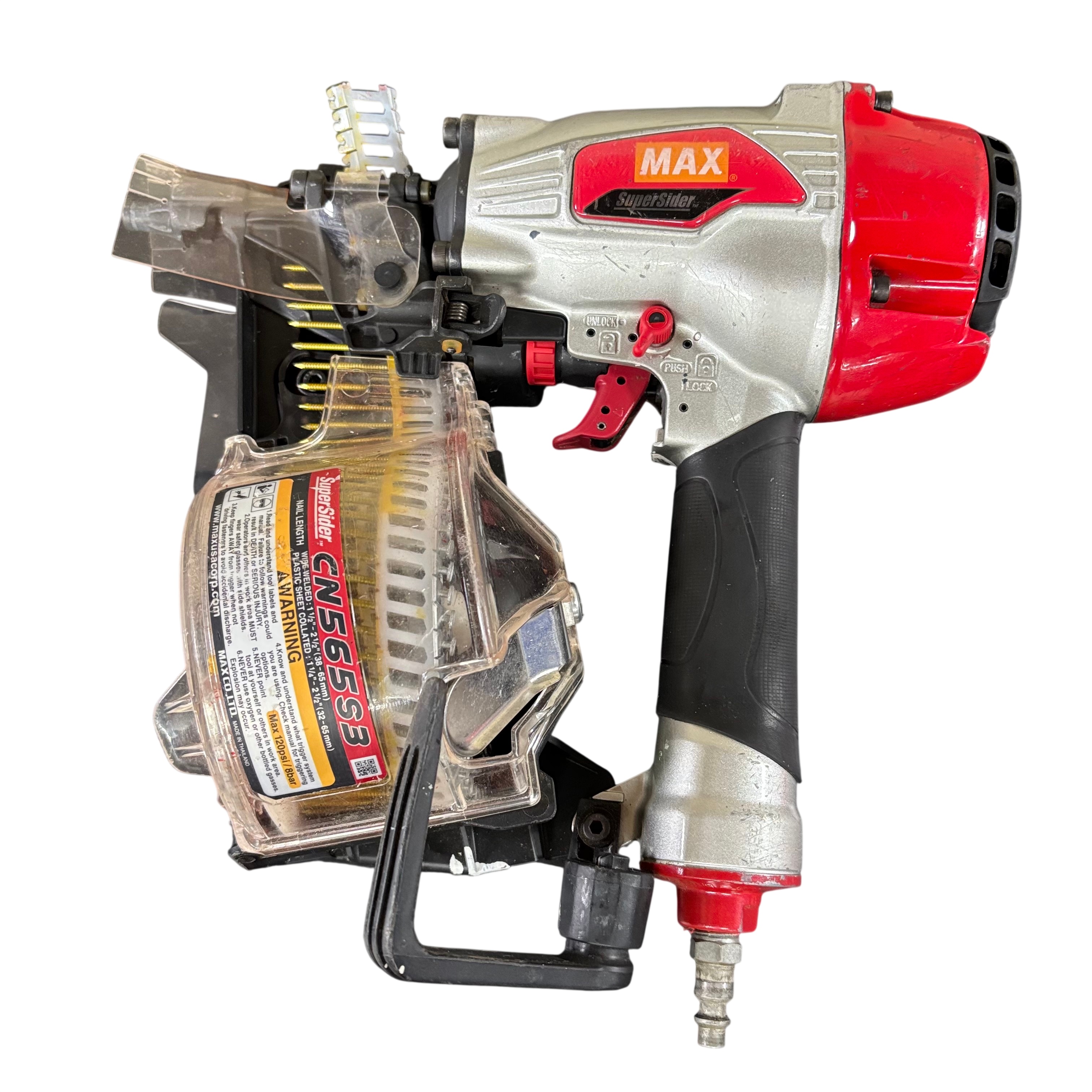 MAX Tools CN56553 SuperSider Pneumatic Coil Nail Gun