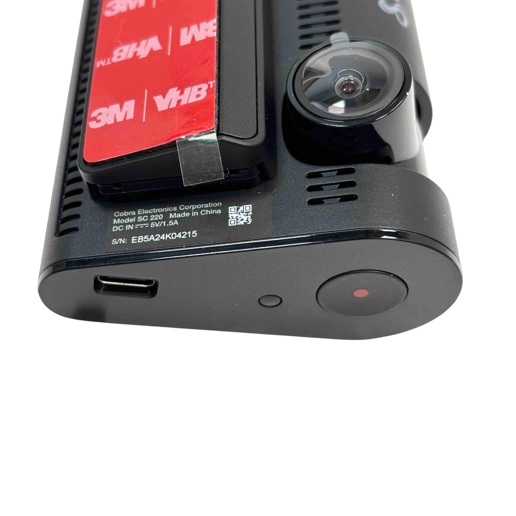 Cobra SC220C Smart Dual View Front Cabin Dash Cam Kit QHD 1440P Resolution