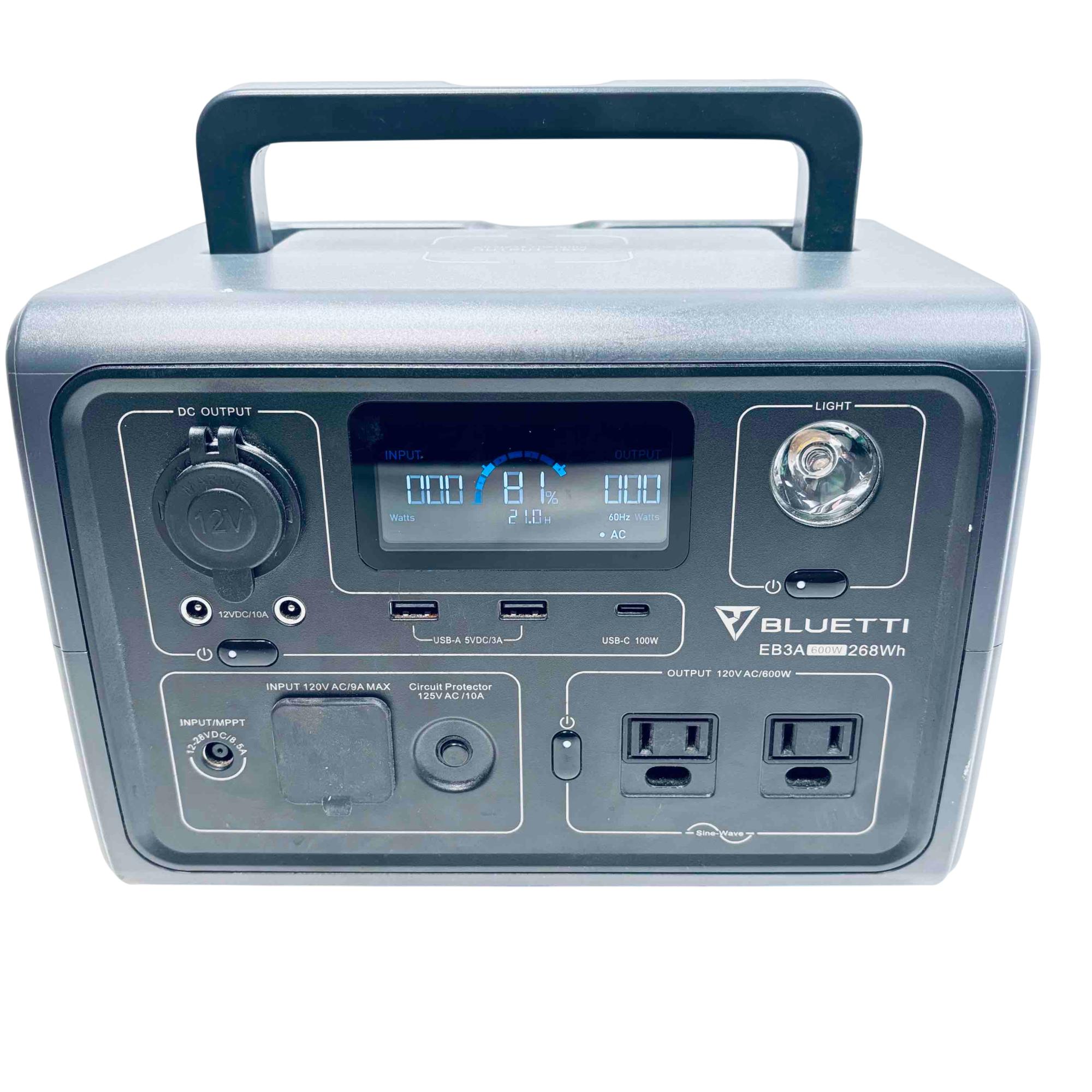 BLUETTI EB3A Portable Power Station 24.4V 9 Amp 200 Watt Max