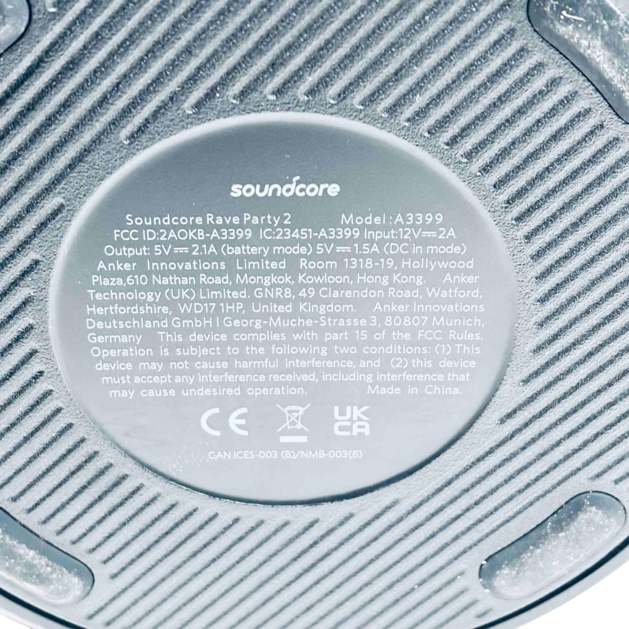 Anker Soundcore Rave Party 2 Bluetooth Speaker Black