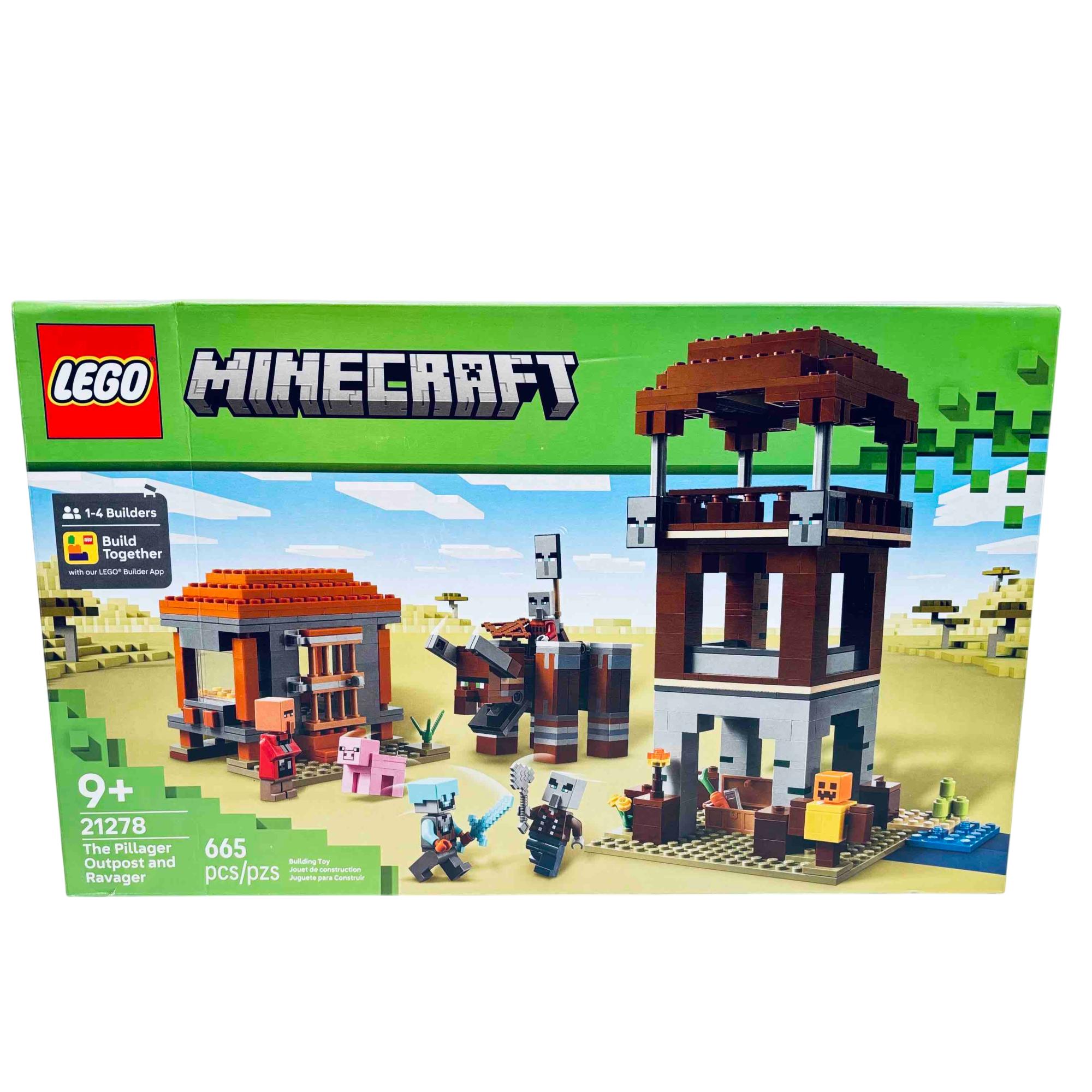 LEGO 21278 Minecraft The Pillager Outpost and Ravager Building Set 665 ...