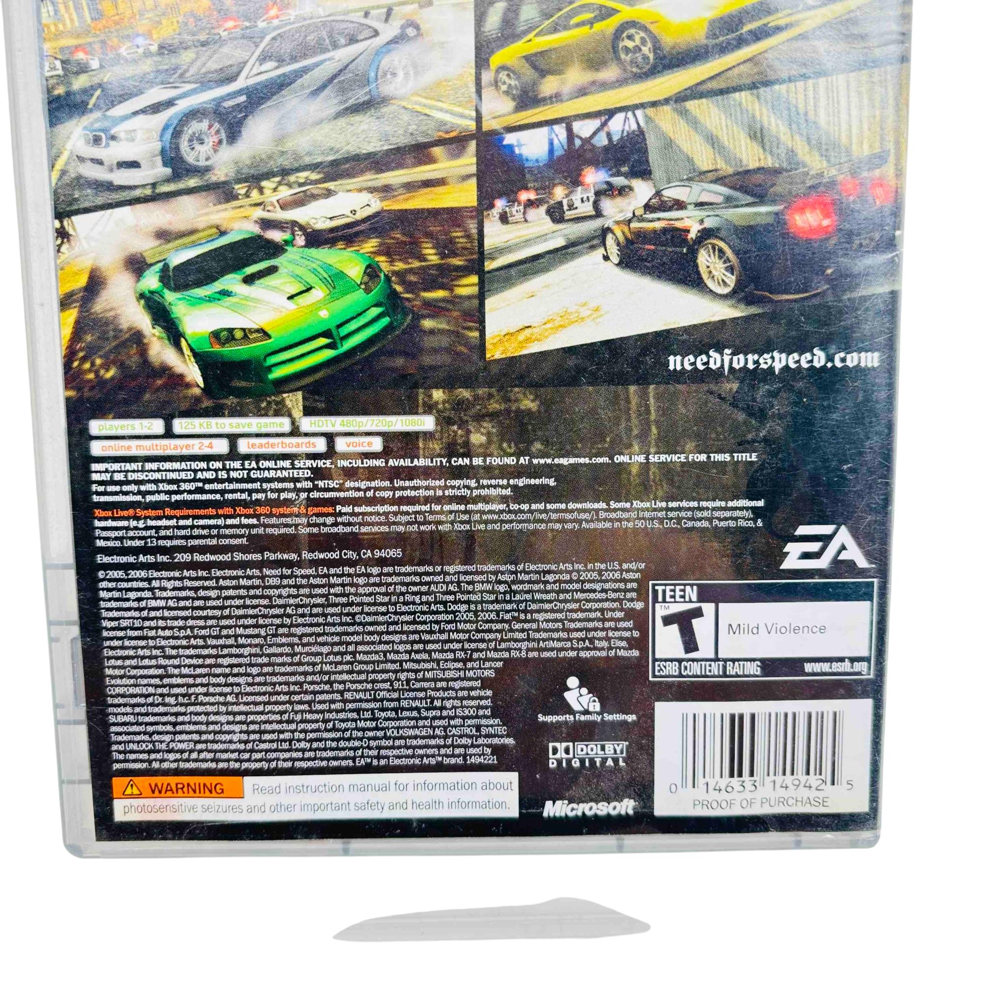 Microsoft Xbox Need for Speed Most Wanted Video Game