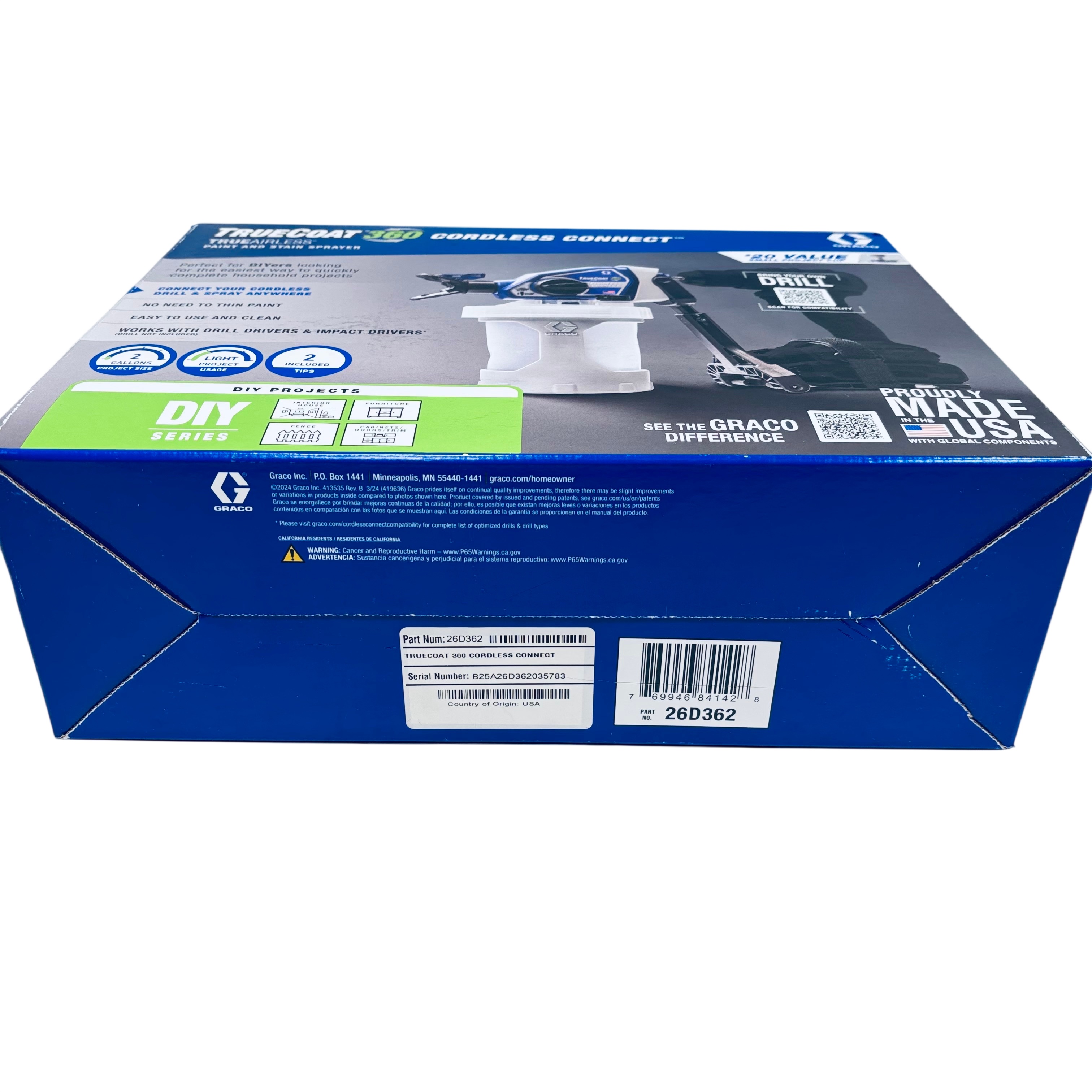 Graco 26D362 TrueCoat 360 Cordless Connect Paint and Stain Sprayer Kit