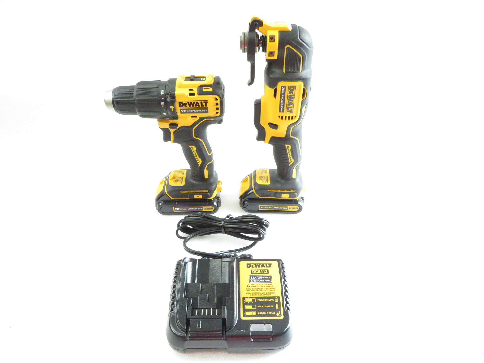 DeWalt DCD709 20V 1/2" Hammer Drill/Driver DCS354 20V Oscillating Multi ...