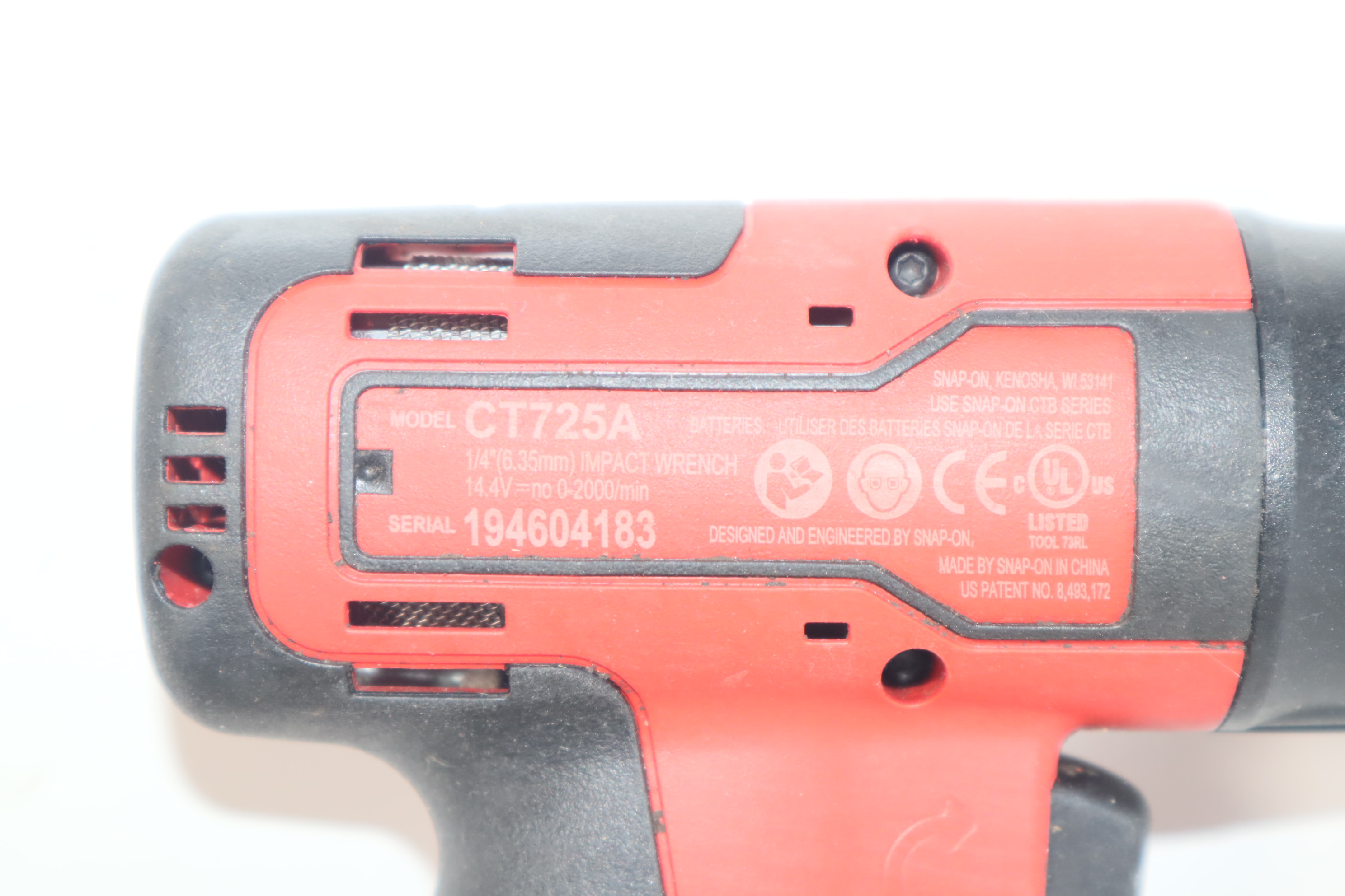 Snap-on Tools CT725A 14.4 V 3/8? Drive MicroLithium Cordless Impact ...