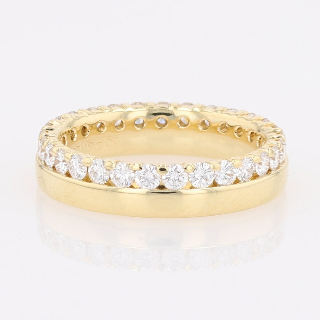 Furrer Jacot 1.01ctw Round Cut Diamond Eternity Band Ring 18k Yellow ...