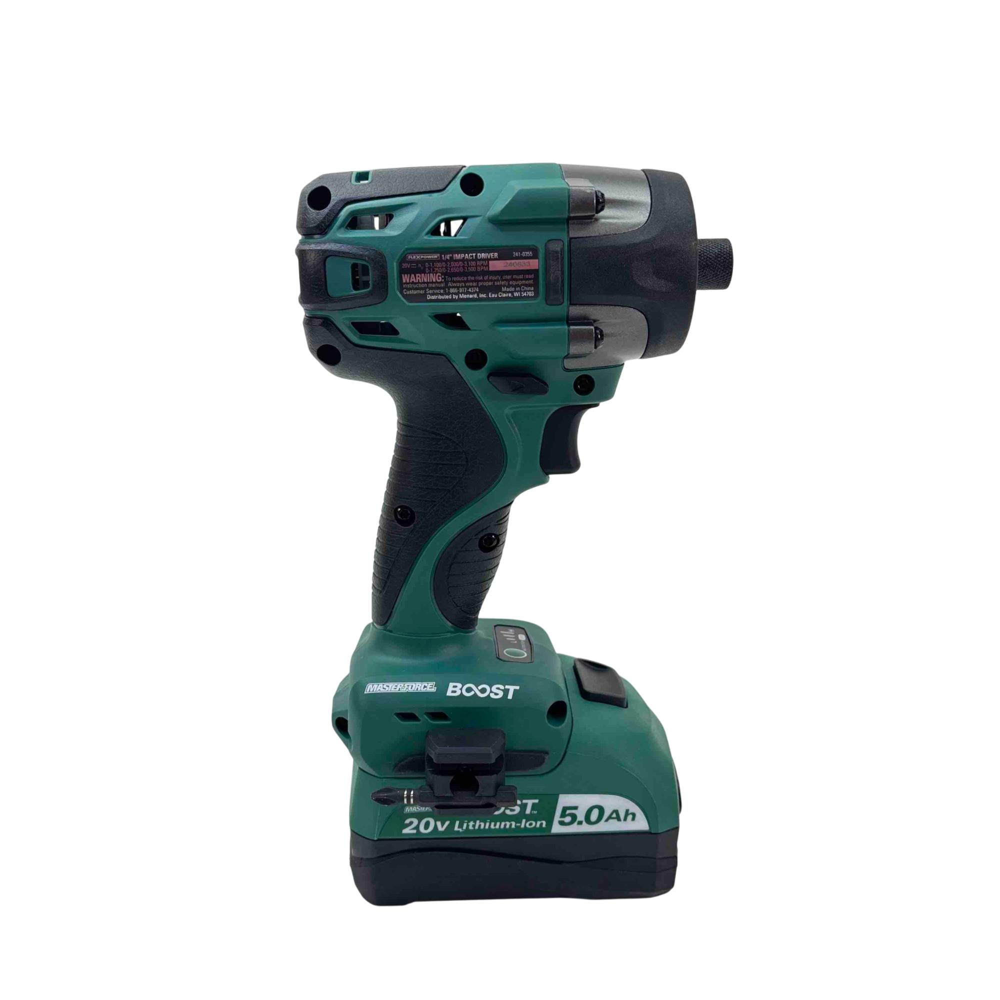 Masterforce BOOST 241-0355 20V Brushless Cordless 1/4" Impact Driver